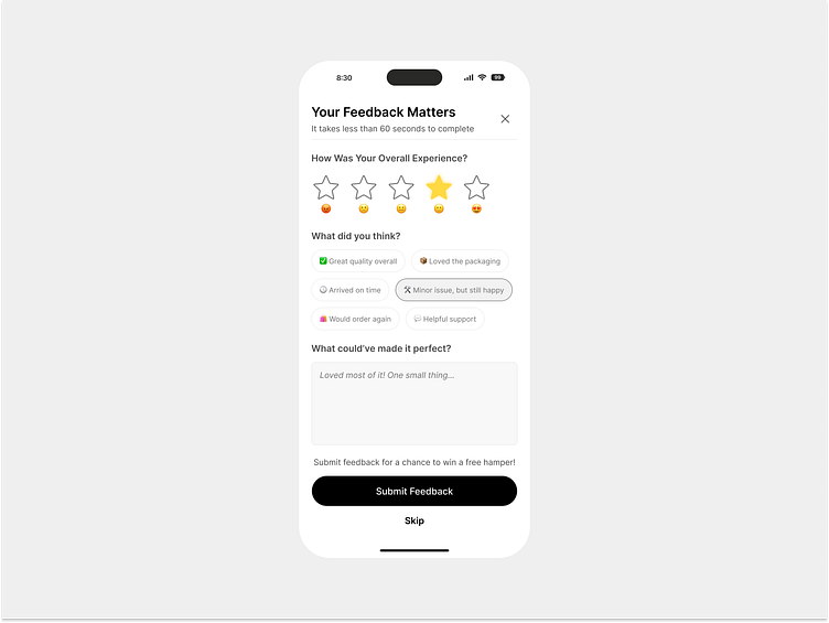 Quick Feedback UI by Ui Mahadi on Dribbble