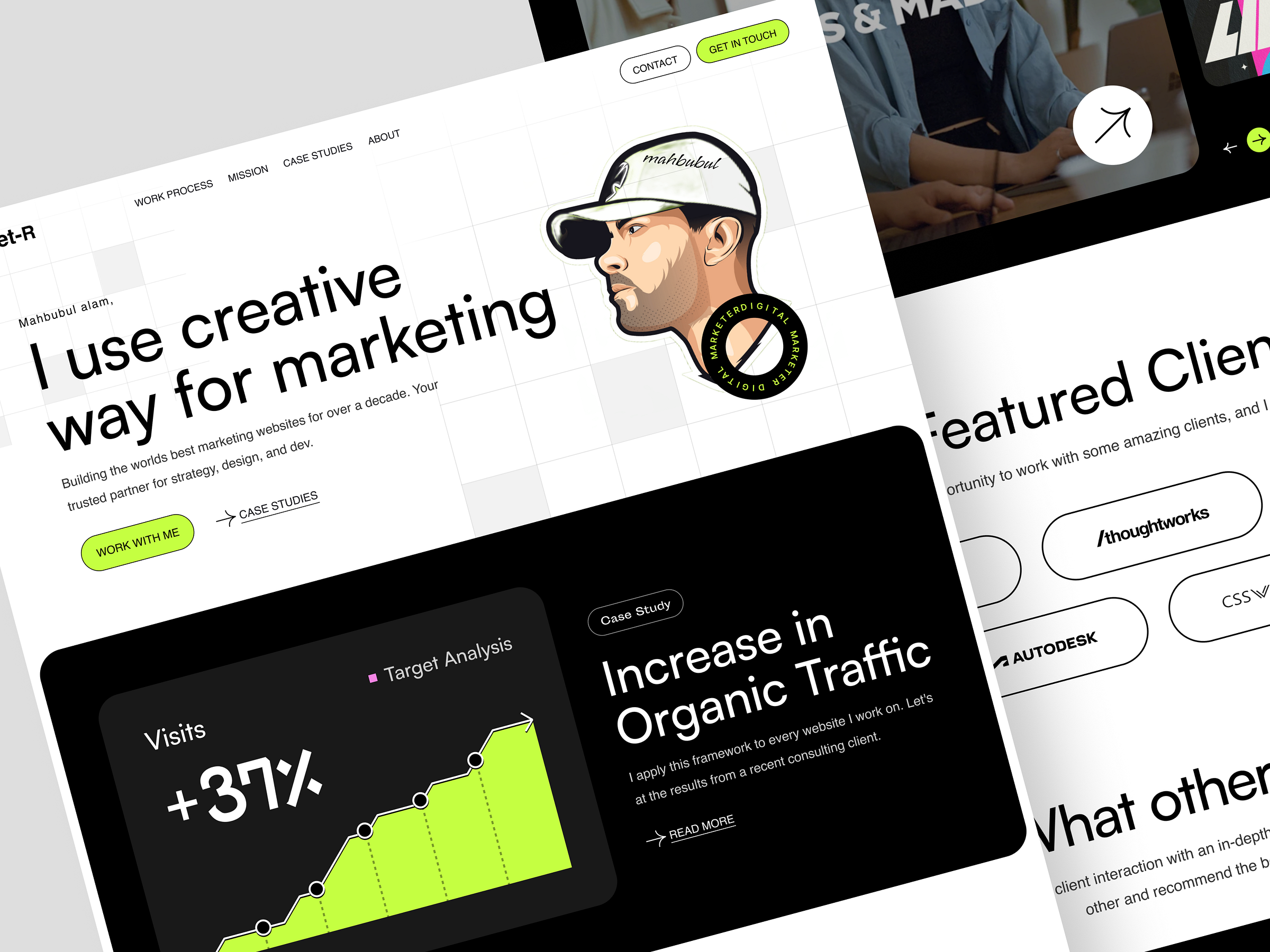 Marketer portfolio landing page by Sajib Rahman for UIHUT - UI UX ...