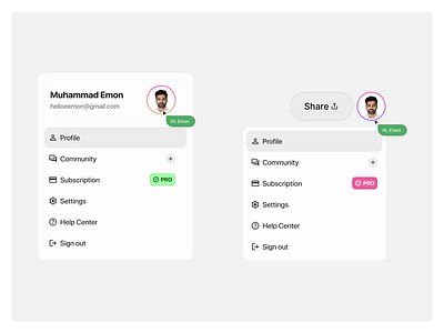 Browse thousands of User Dropdown UI images for design inspiration ...