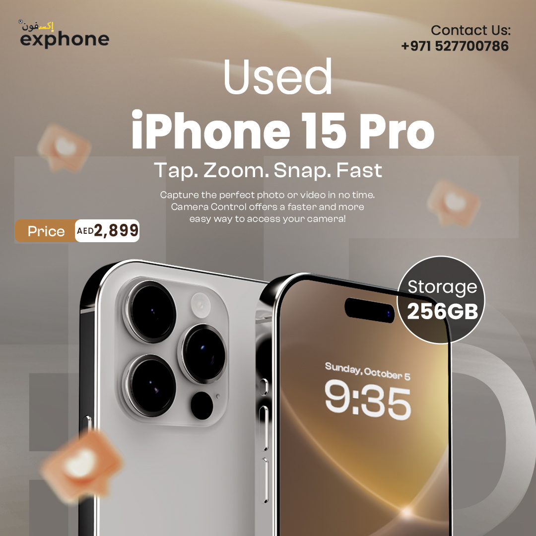 Used iPhone 15 Pro Product Banner Design – Clean & Modern. by ...