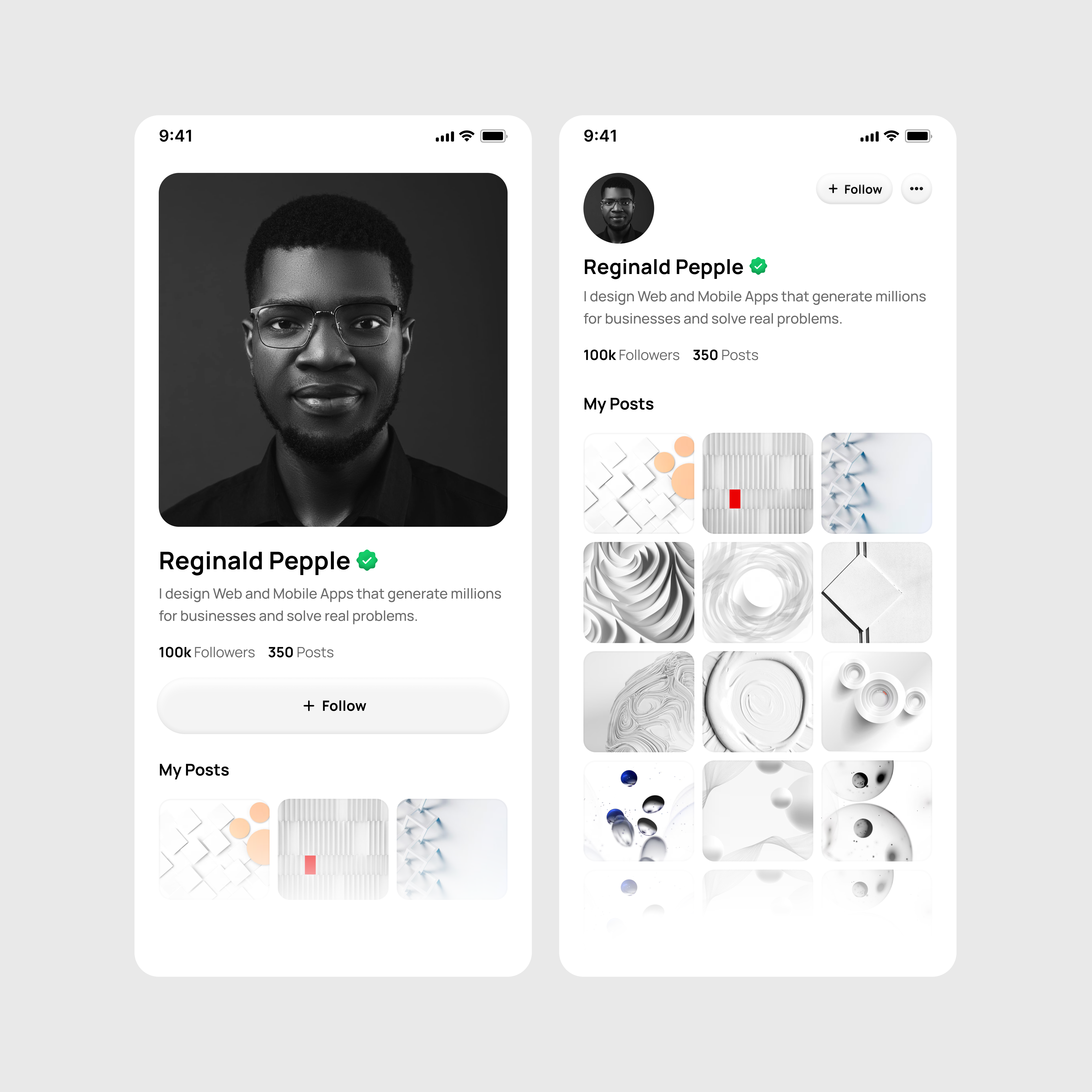 Browse thousands of Modern Profile UI images for design inspiration ...
