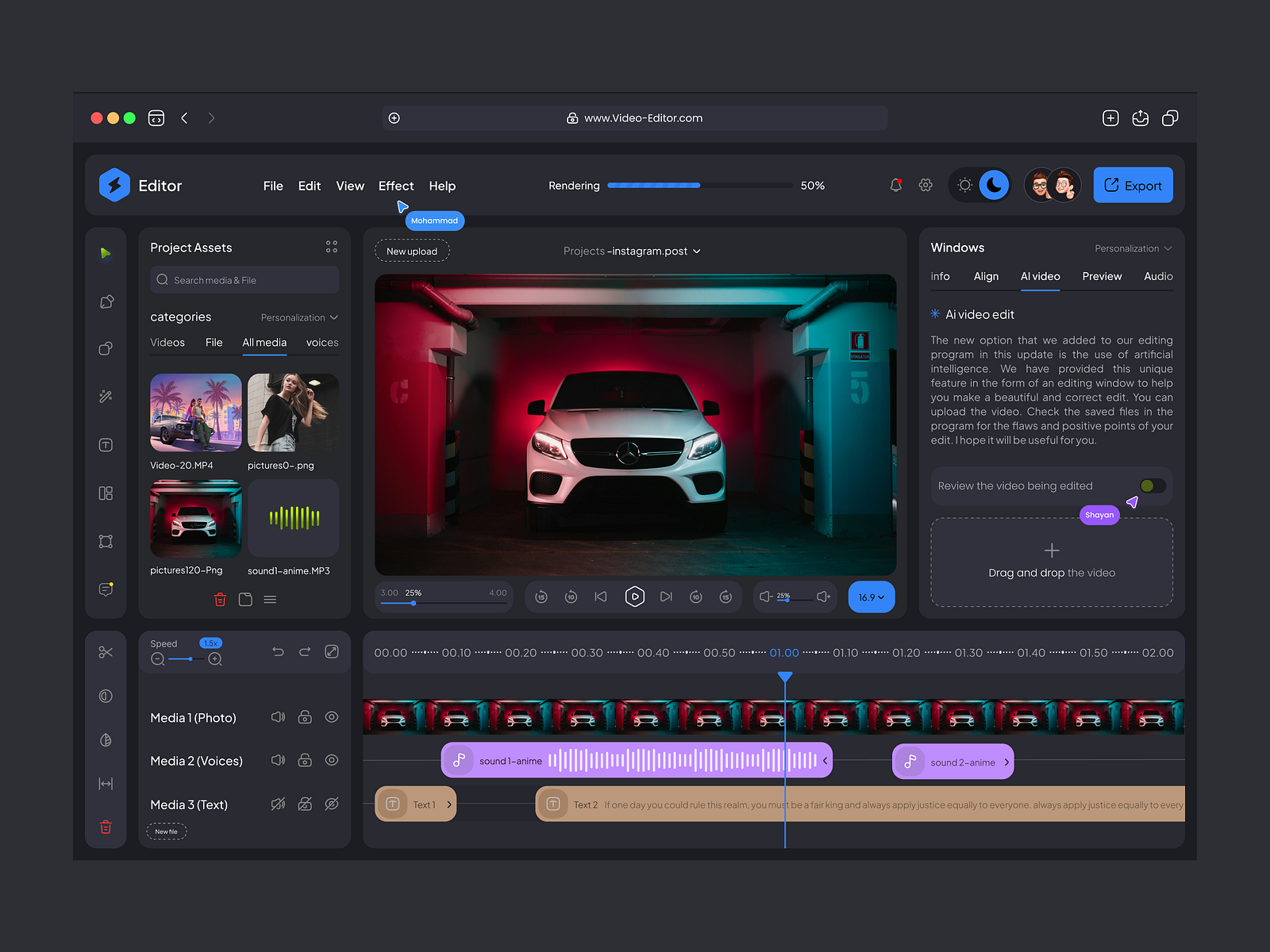 Smart Cut, Sharp Control — AI-Powered Video Editor UI by Mohammad ...
