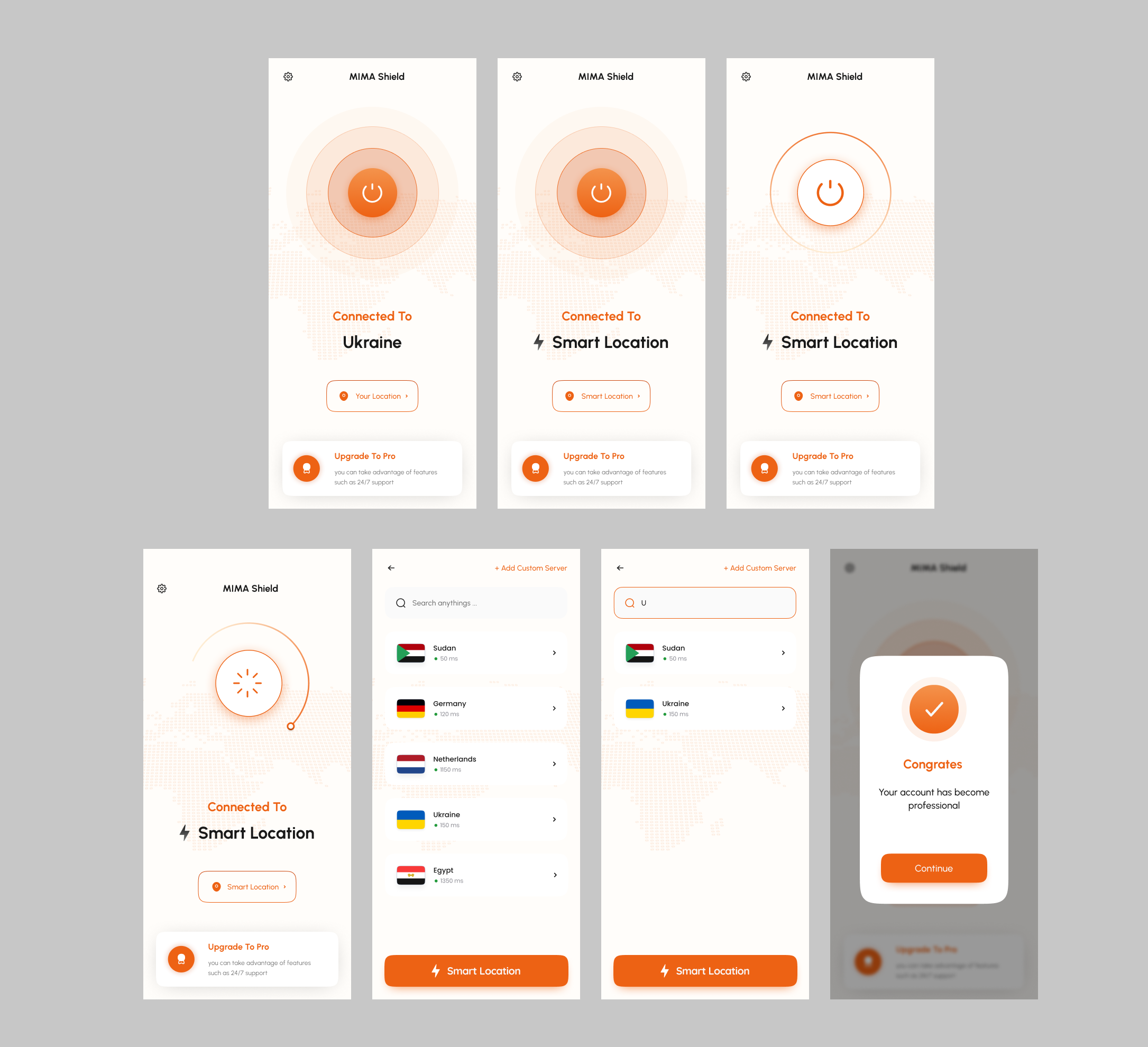 VPN Ui Kit | Mobile App — UX/UI Design by Vinay Kumar on Dribbble