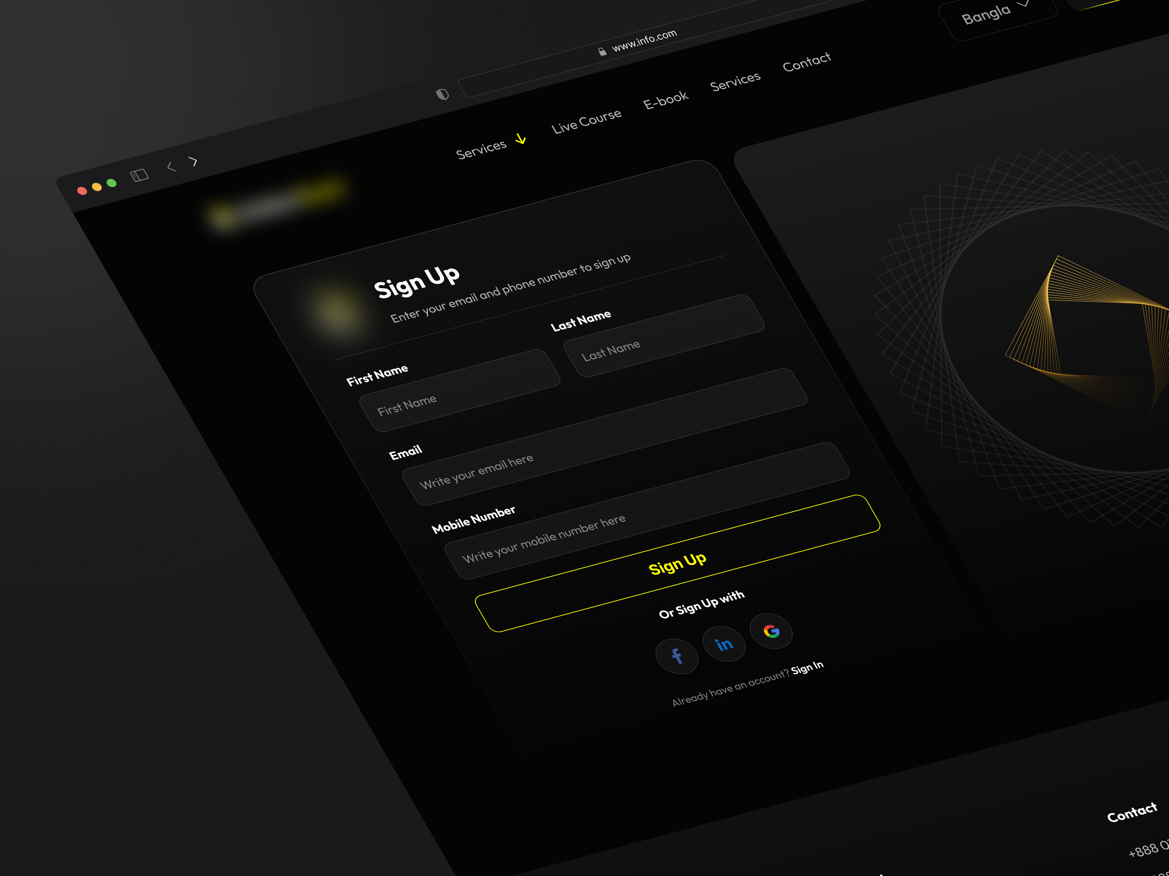 Modern Sign Up Page — Dark Mode Design by Awlad Hossain on Dribbble