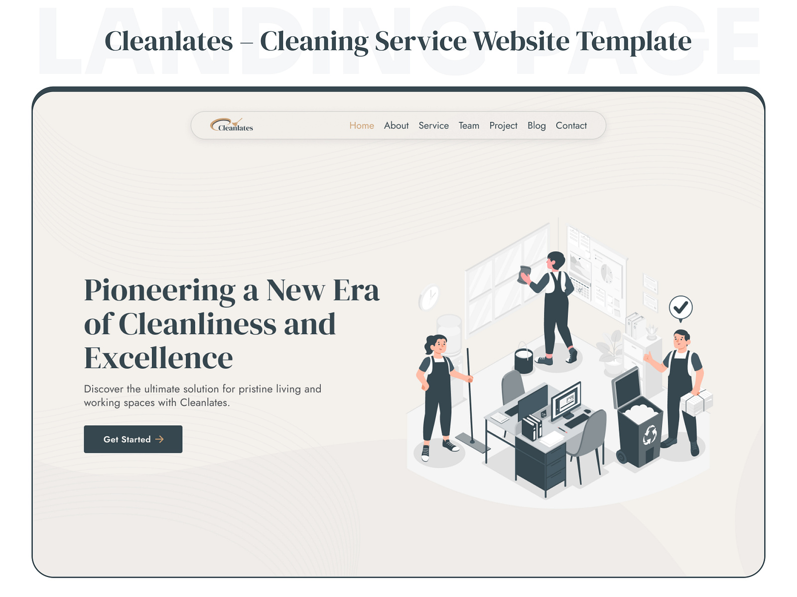 Cleaning Service Website Template by Mahmudul Hasan Shaon on Dribbble