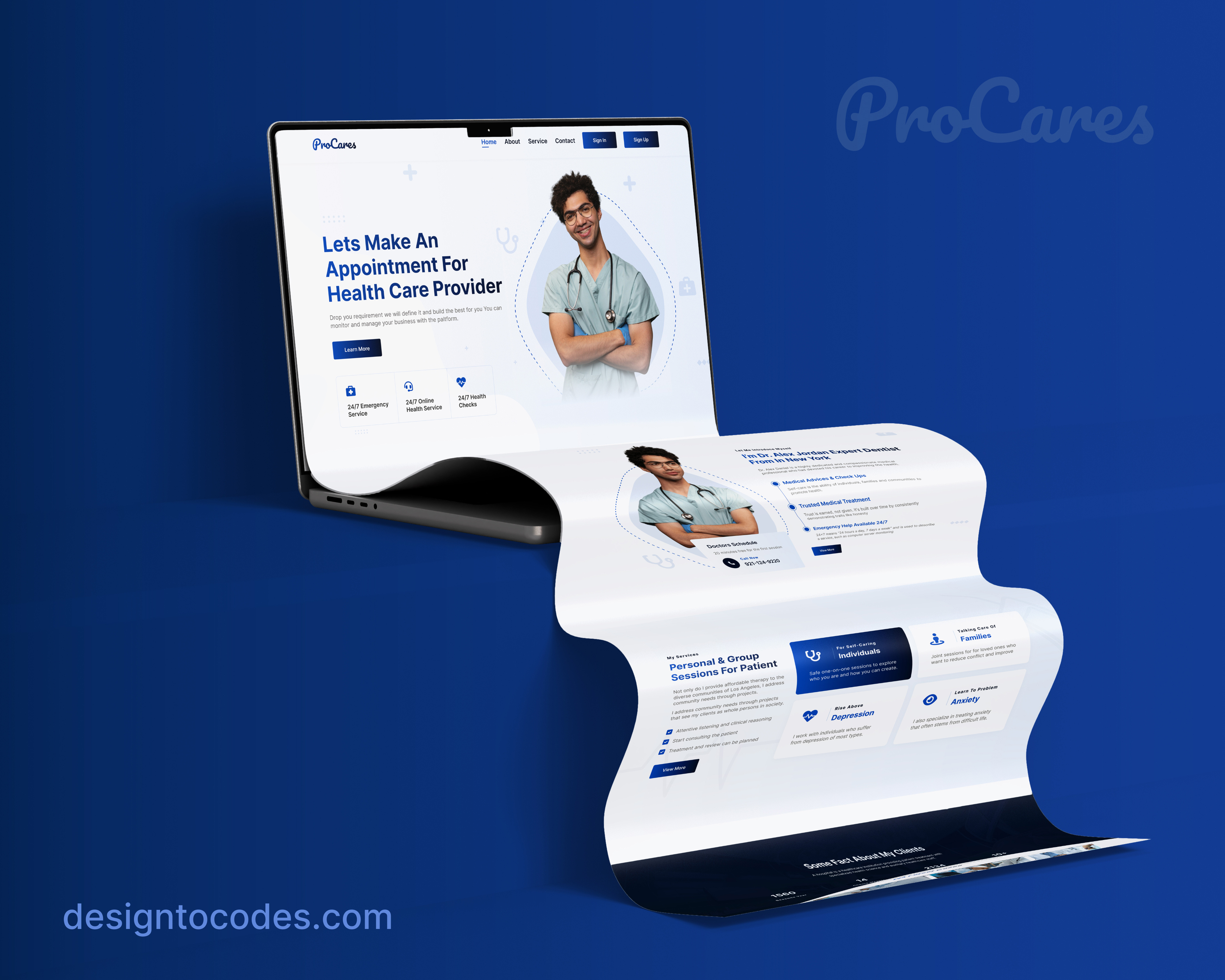 Onepage Medical Portfolio Website Template by Mahmudul Hasan Shaon on Dribbble