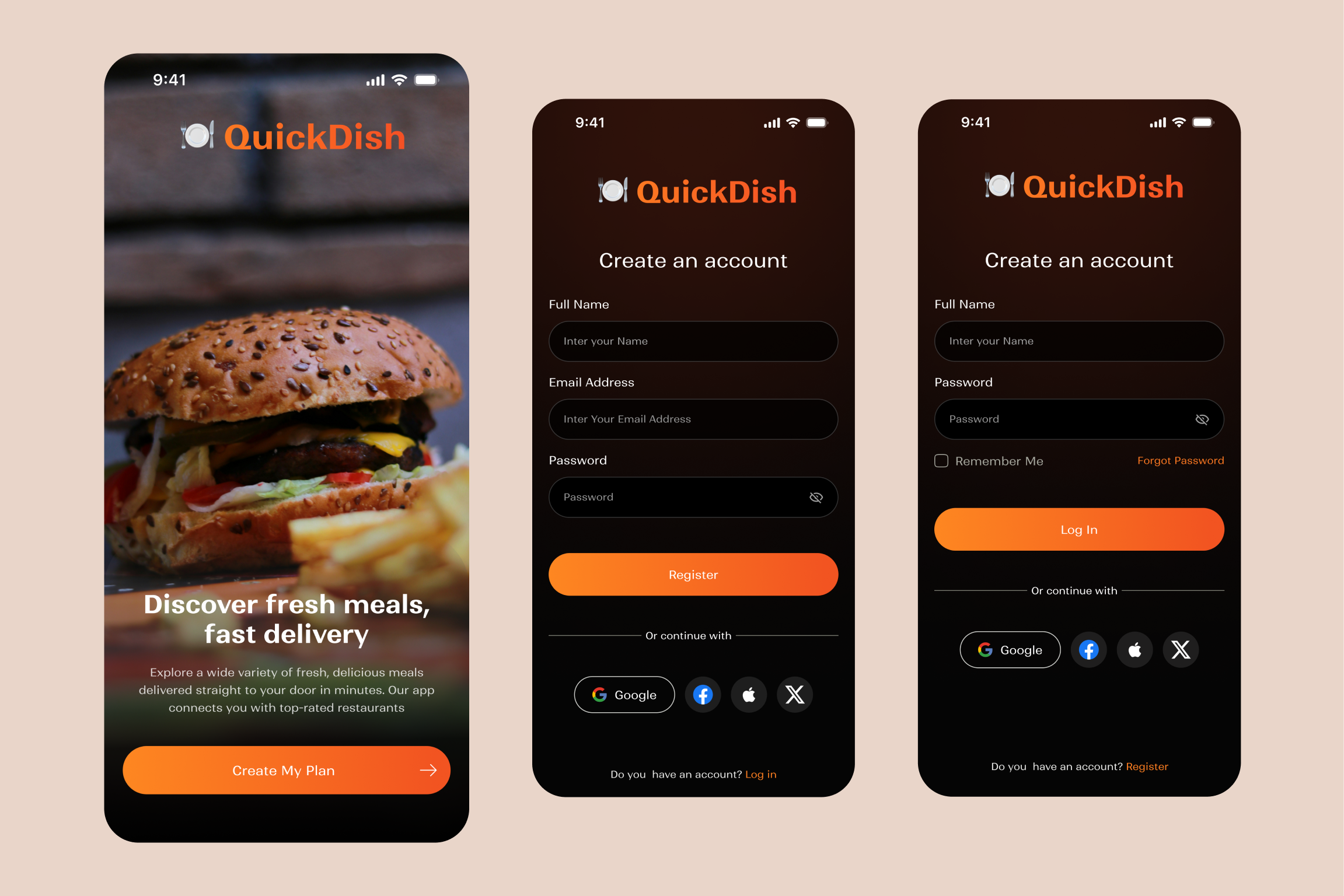 Browse thousands of Login Page For Food App images for design ...