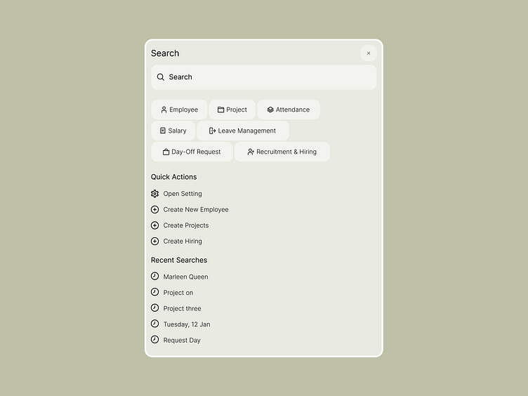 Search pop up - interface by Rakibull Hassan on Dribbble