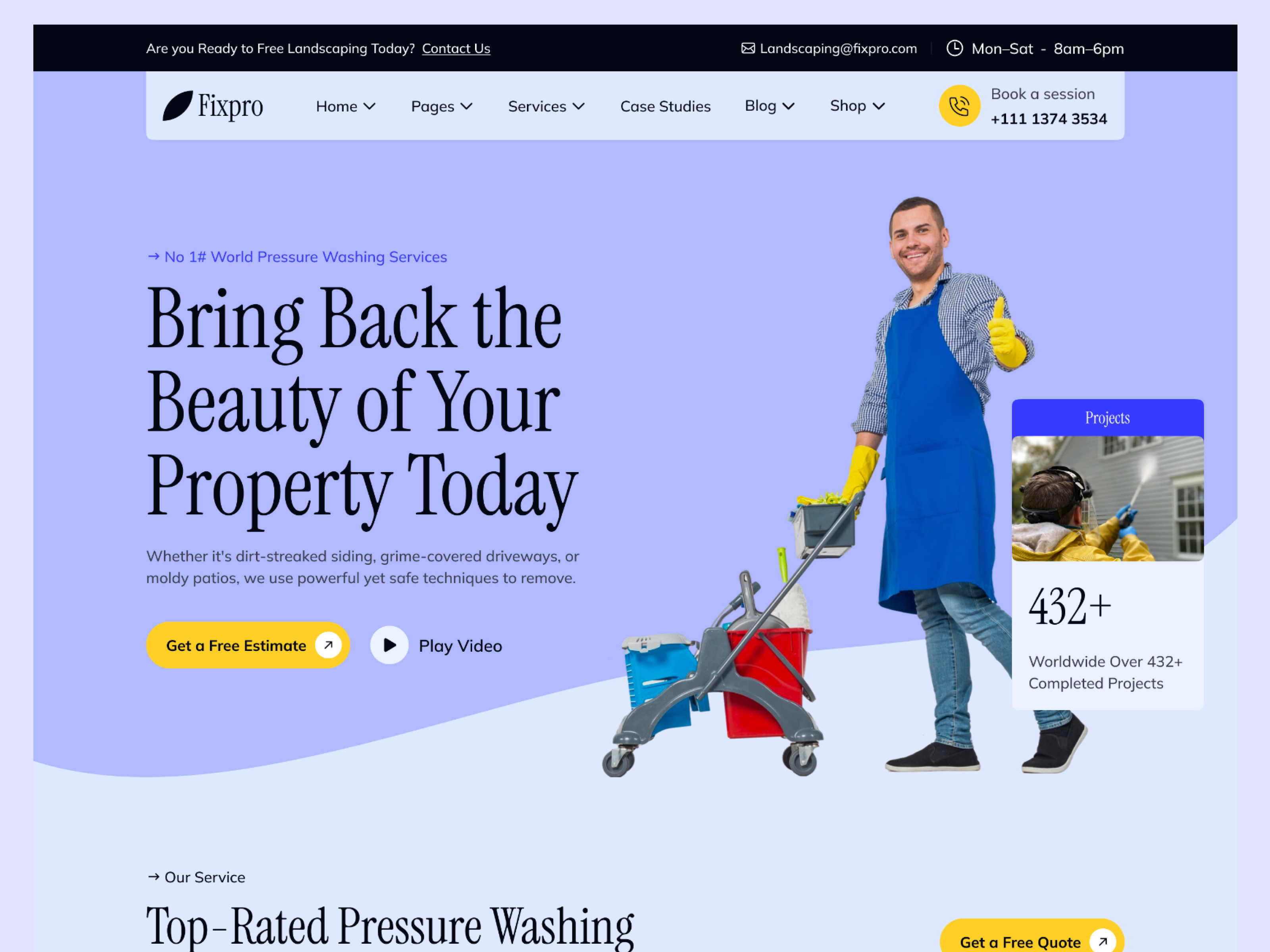 Pressure Washing Company Website Design by FleexStudio | Web Design ...