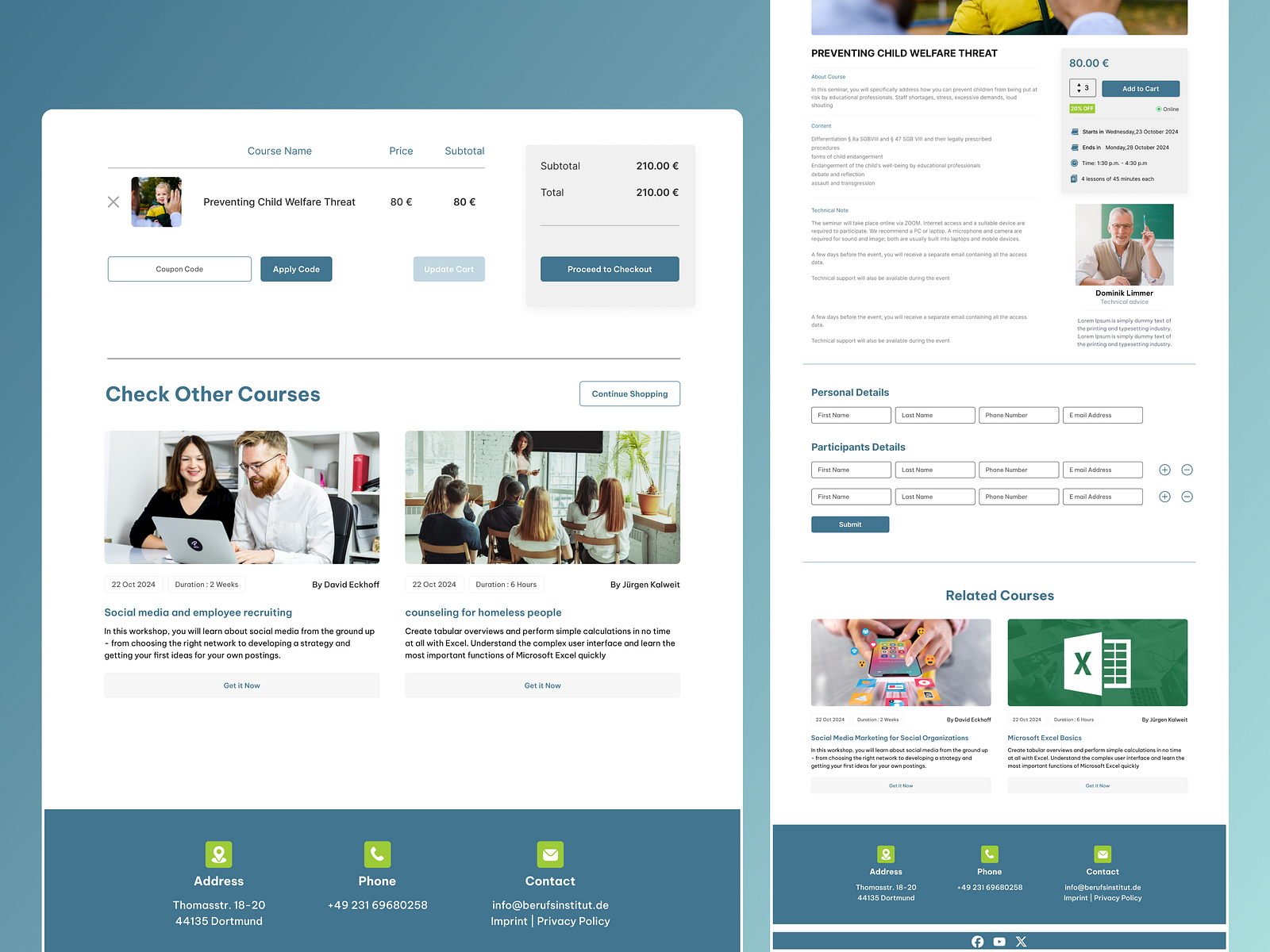 E-Learning Course Checkout Page by Mustafa Ibrahim on Dribbble