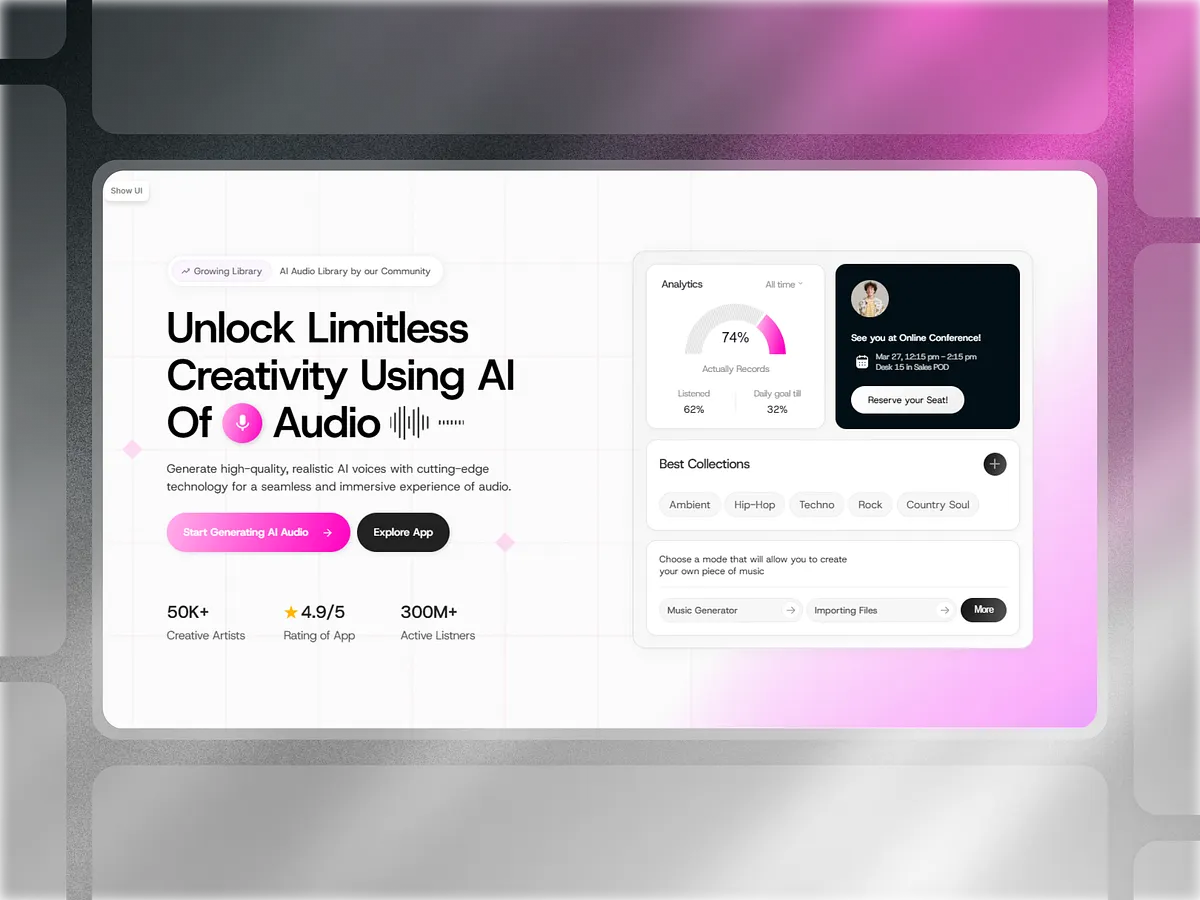 Hero Section UI designs, themes, templates and downloadable graphic ...
