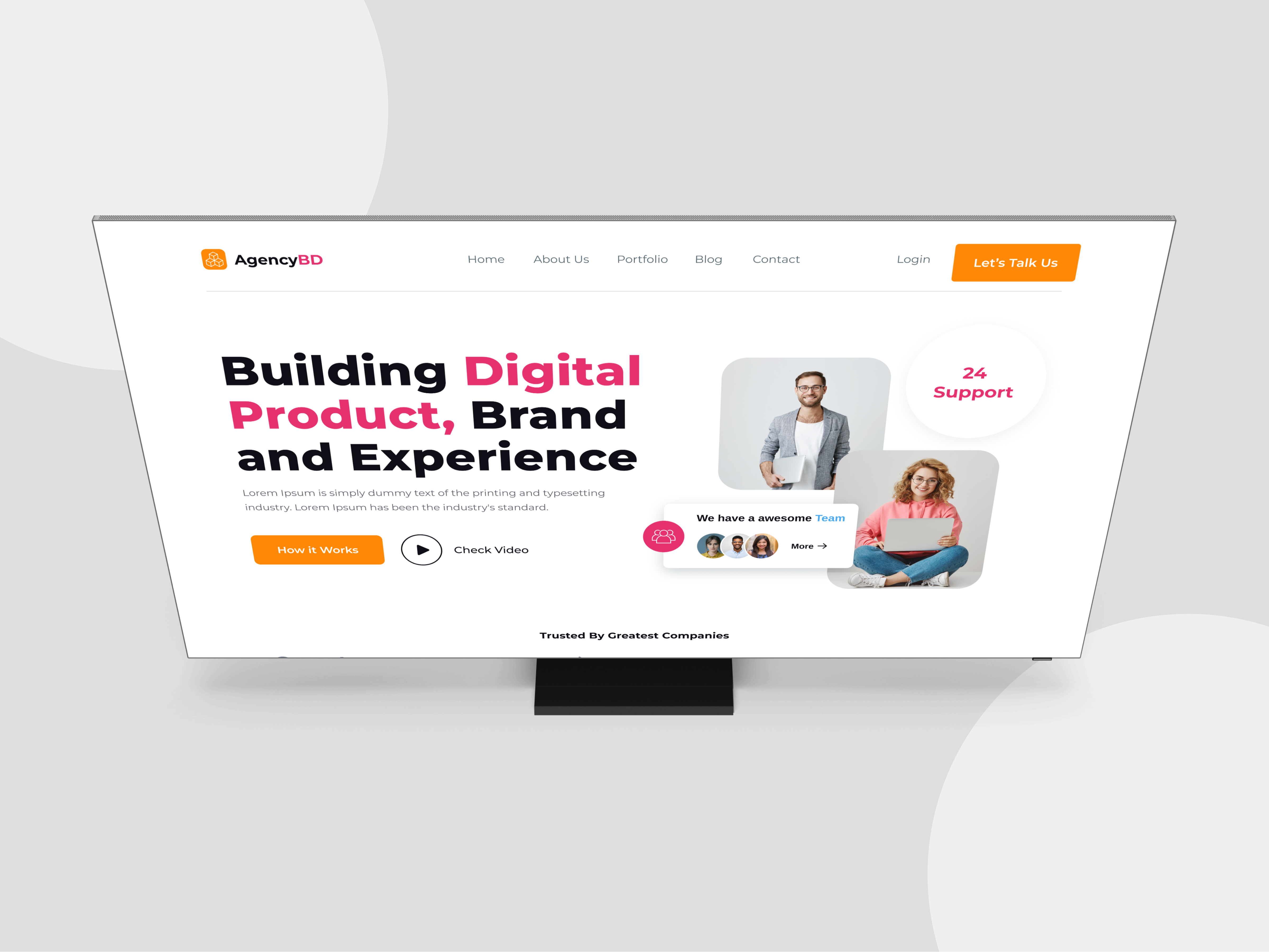 Agency Website UI Design Concept by Anik Deb for Grapeslab on Dribbble