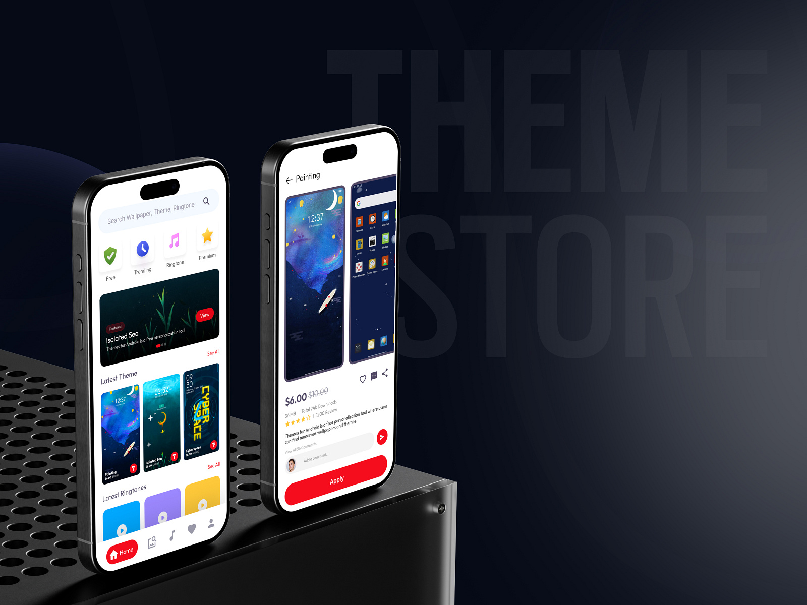 Theme Store App UI - Minimal & Bold White Interface by Asiq M. for Netro Systems on Dribbble