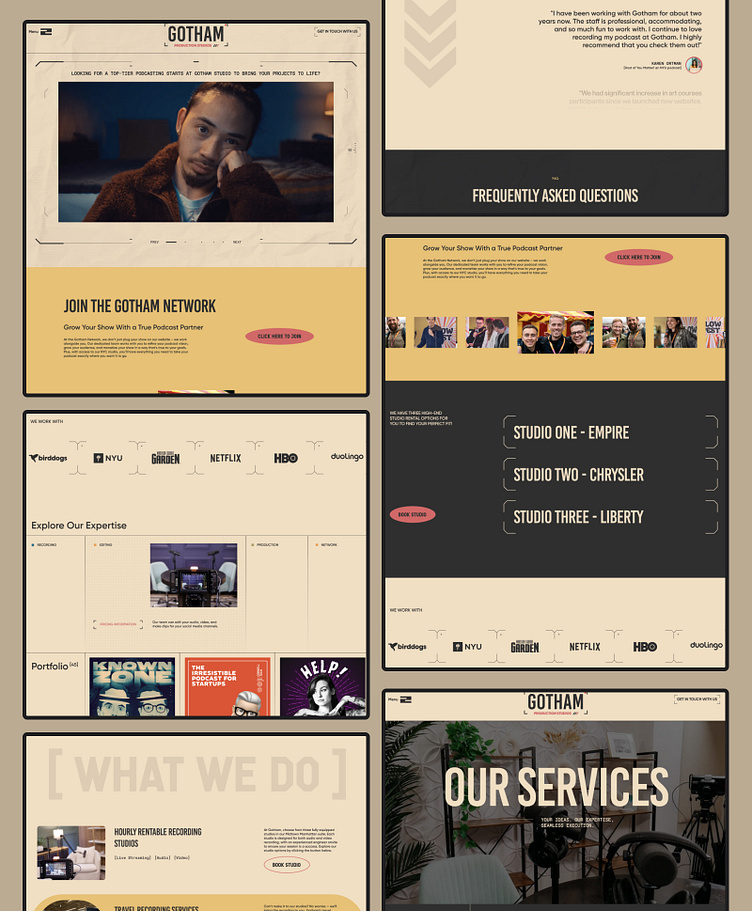 Gotham Production - Website Redesign by ISK STUDIO on Dribbble