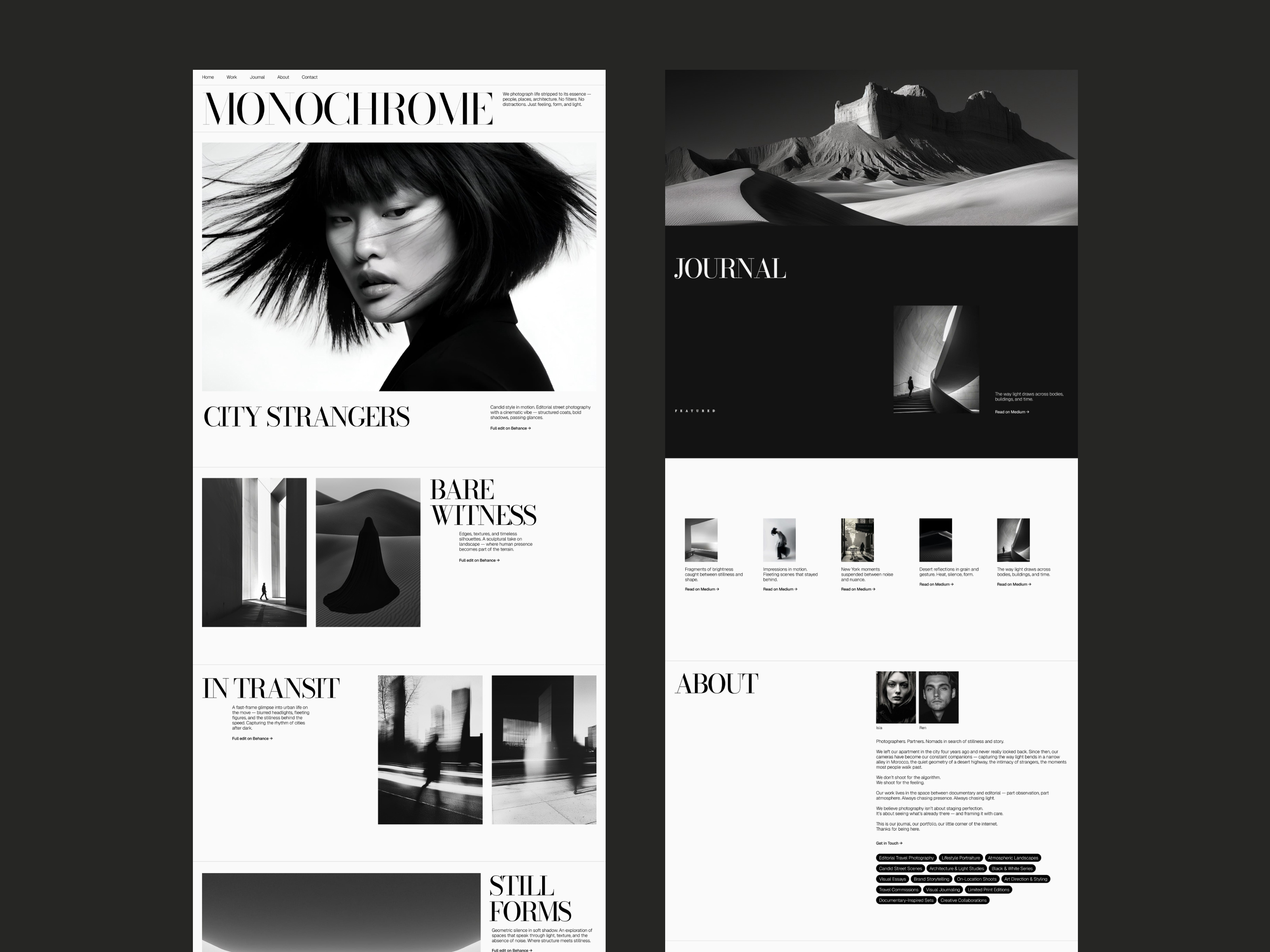 Monochrome - Carrd Portfolio Template by Studiovibe on Dribbble