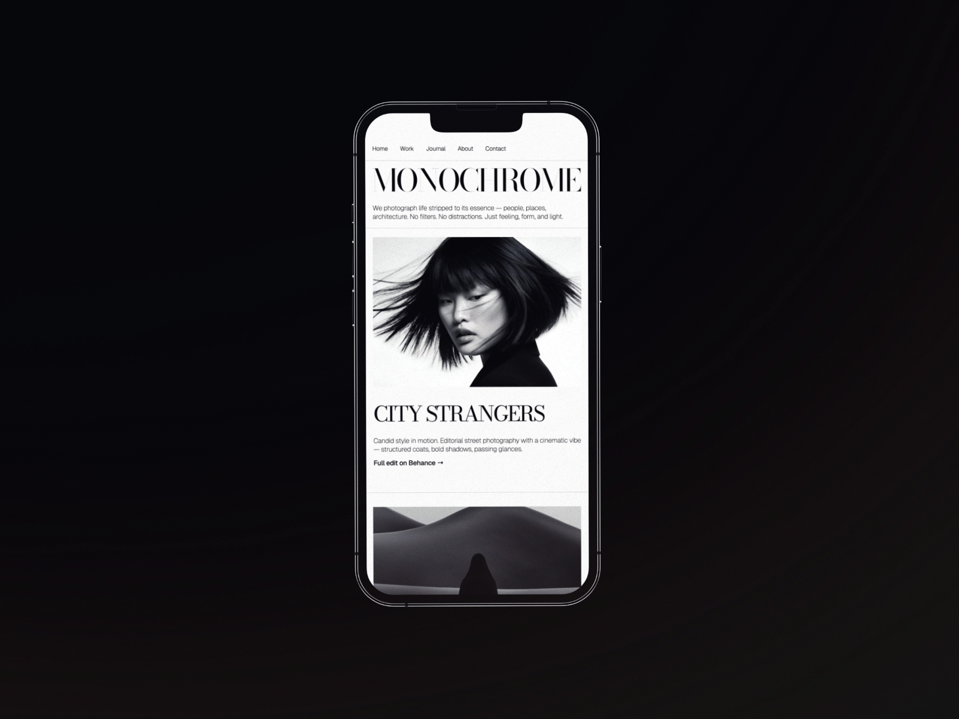 Monochrome - Carrd Portfolio Template by Studiovibe on Dribbble