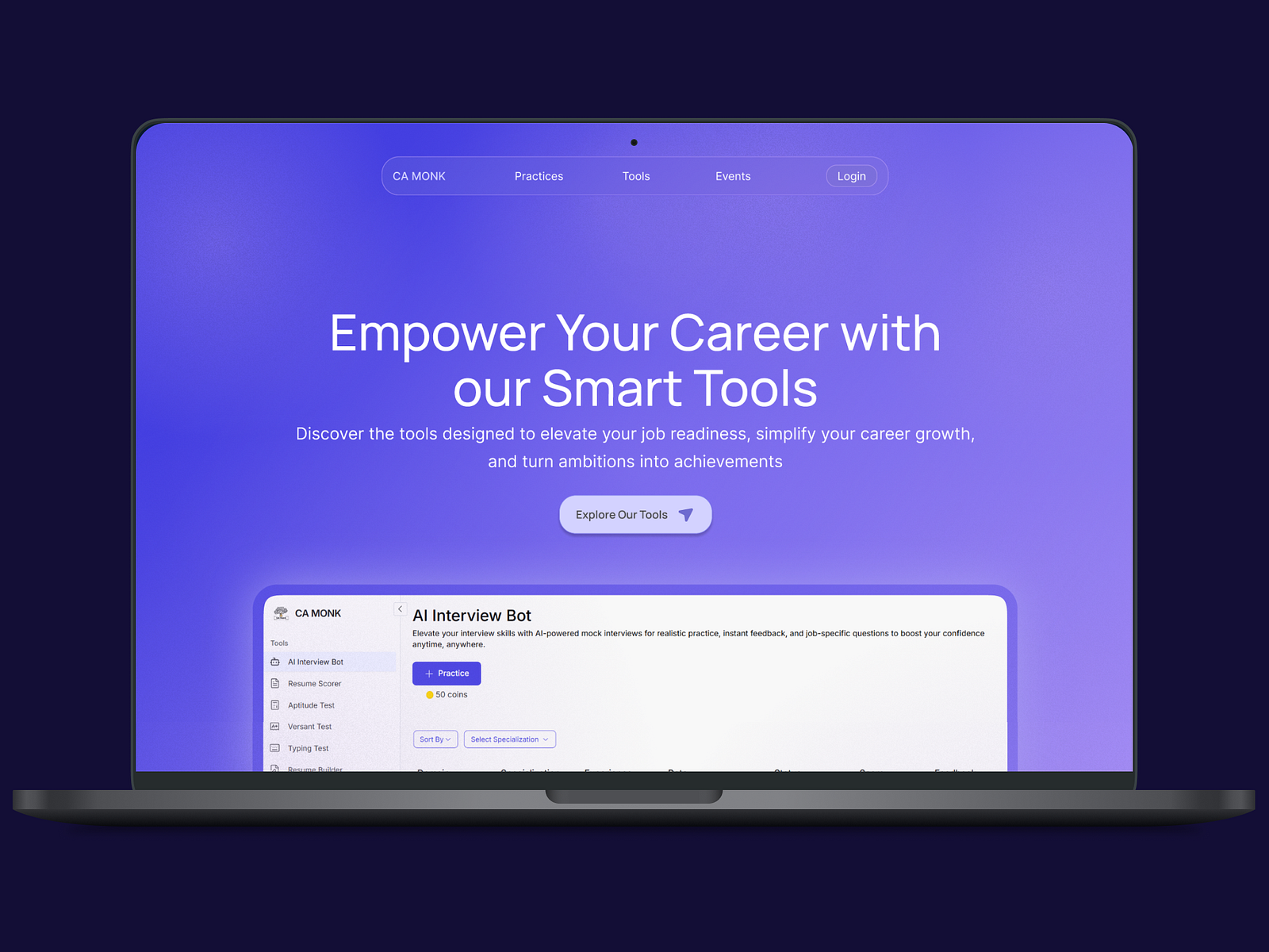CA Monk Website Redesign by Ashwin P V on Dribbble