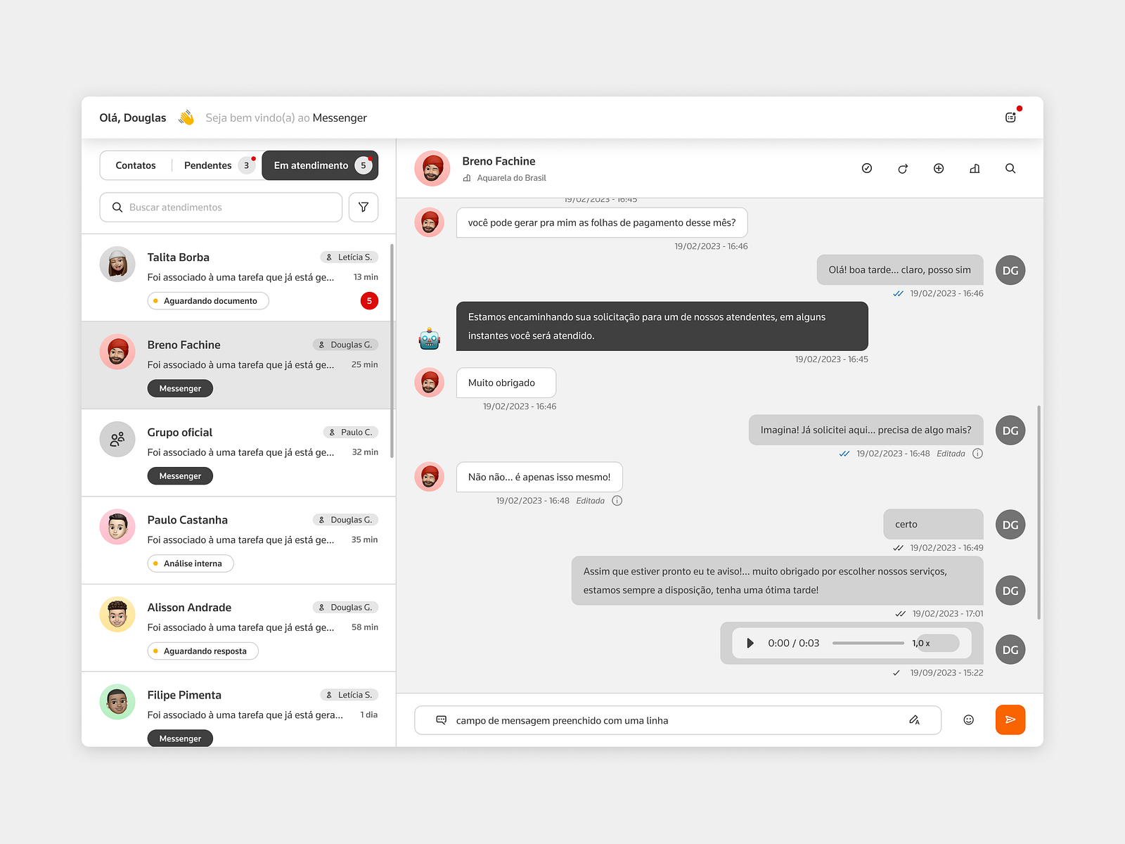 Two Way Communication System Messenger By Áleffe Andrade On Dribbble