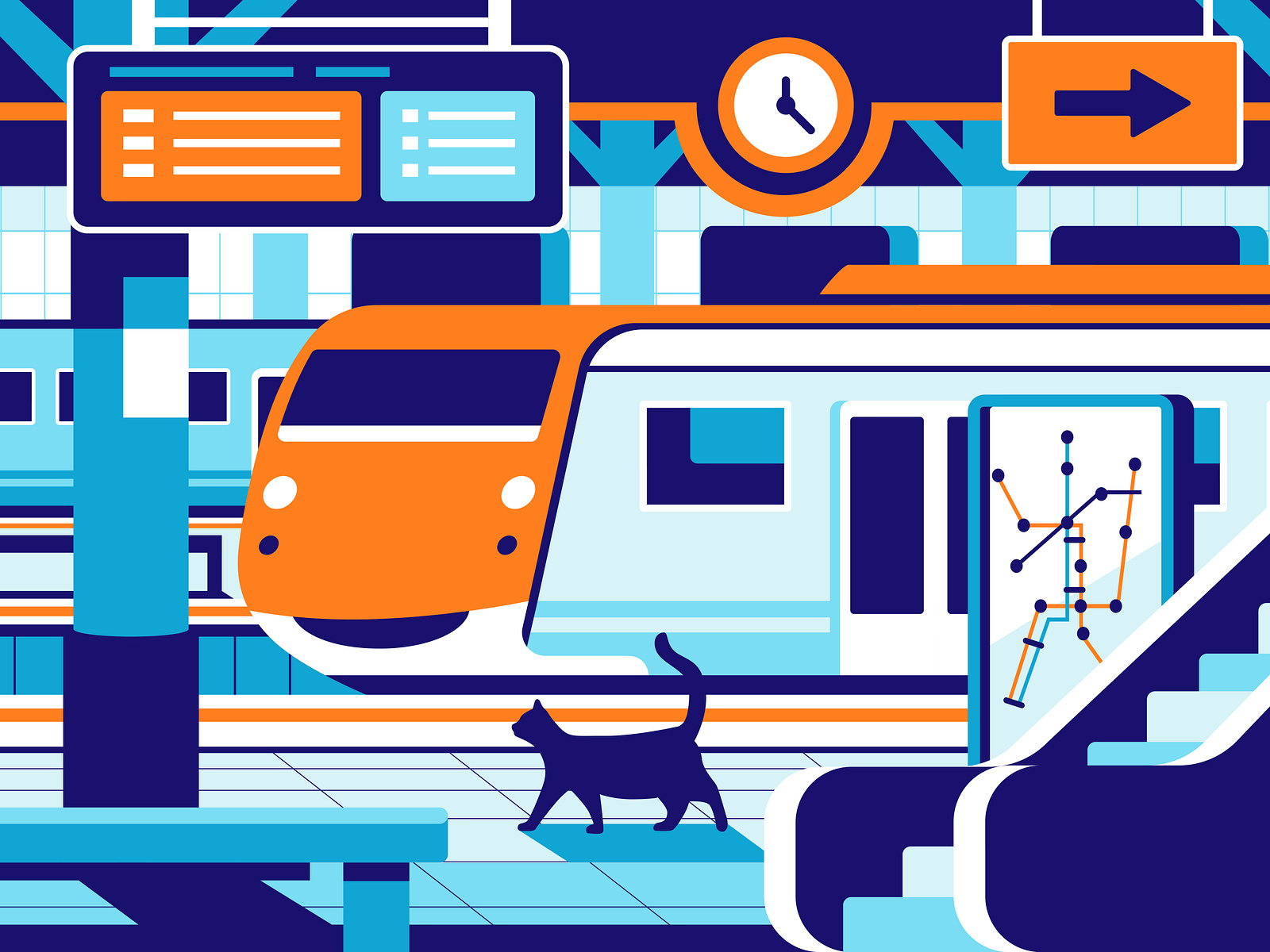 Subway Vibes Illustration by Erone Studio on Dribbble