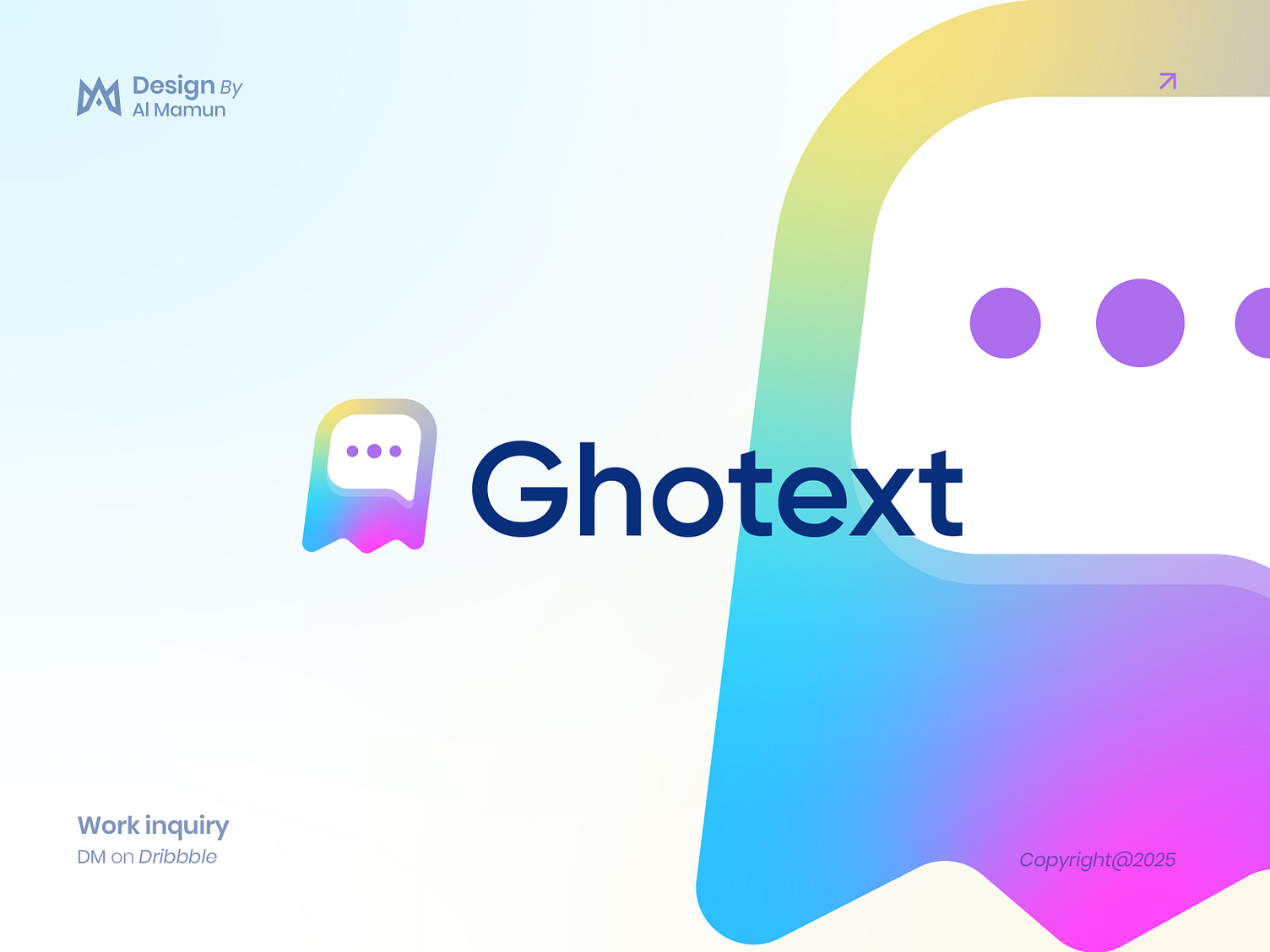 Ghotext - Ghost, Messenger, Chatting App Logo by Al Mamun | Logo ...
