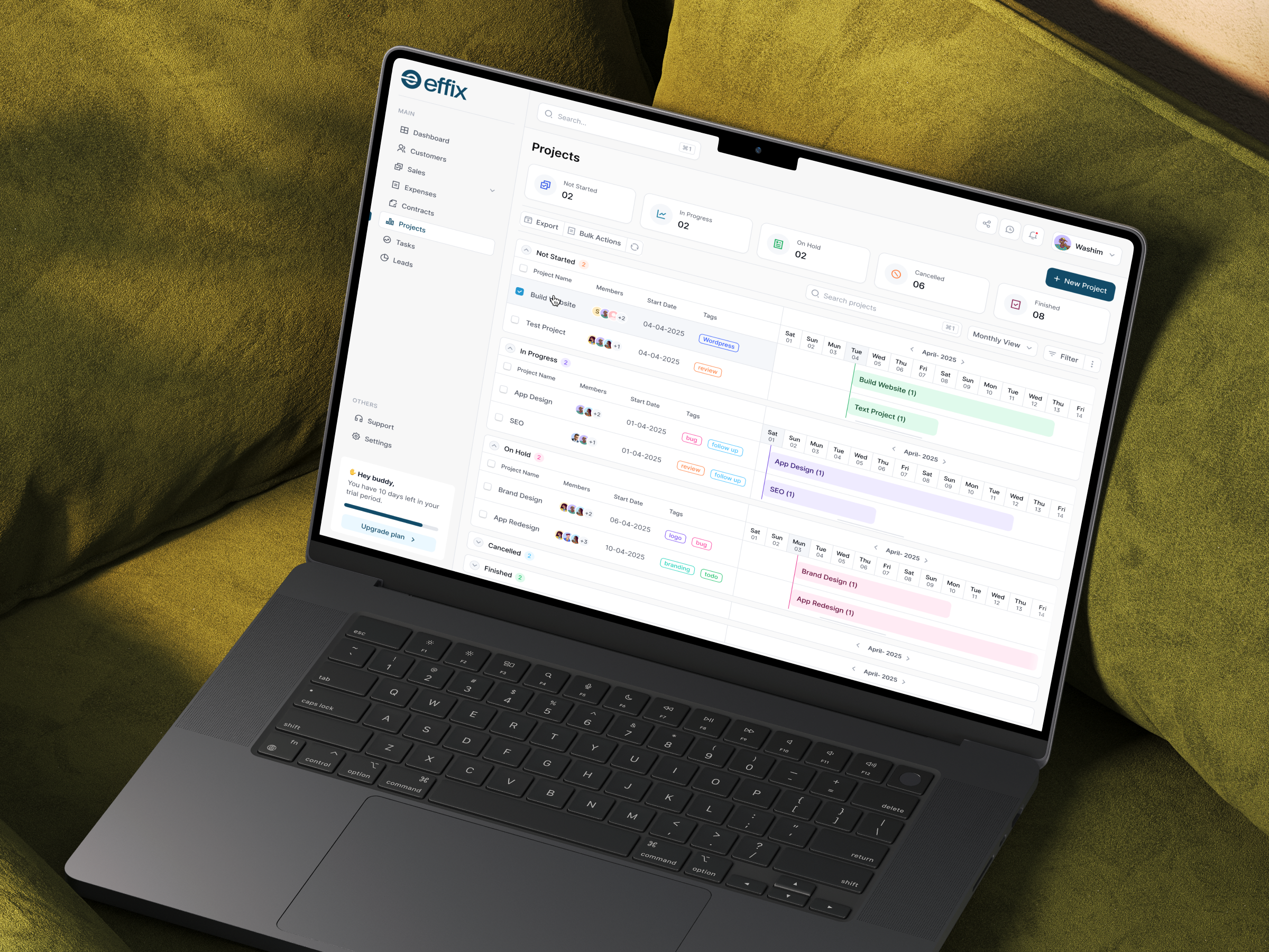 Effix CRM - Project Management Page by Filllo Design Agency on Dribbble