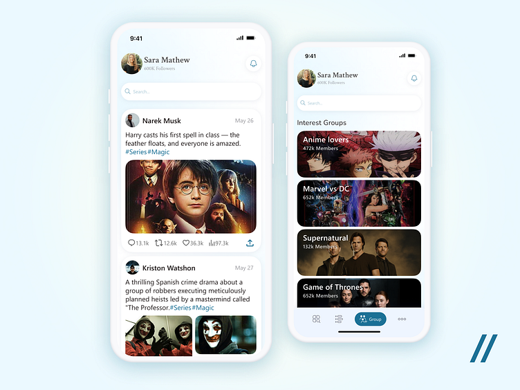 Social Network Mobile iOS App Design by Purrweb UI/UX Agency on Dribbble