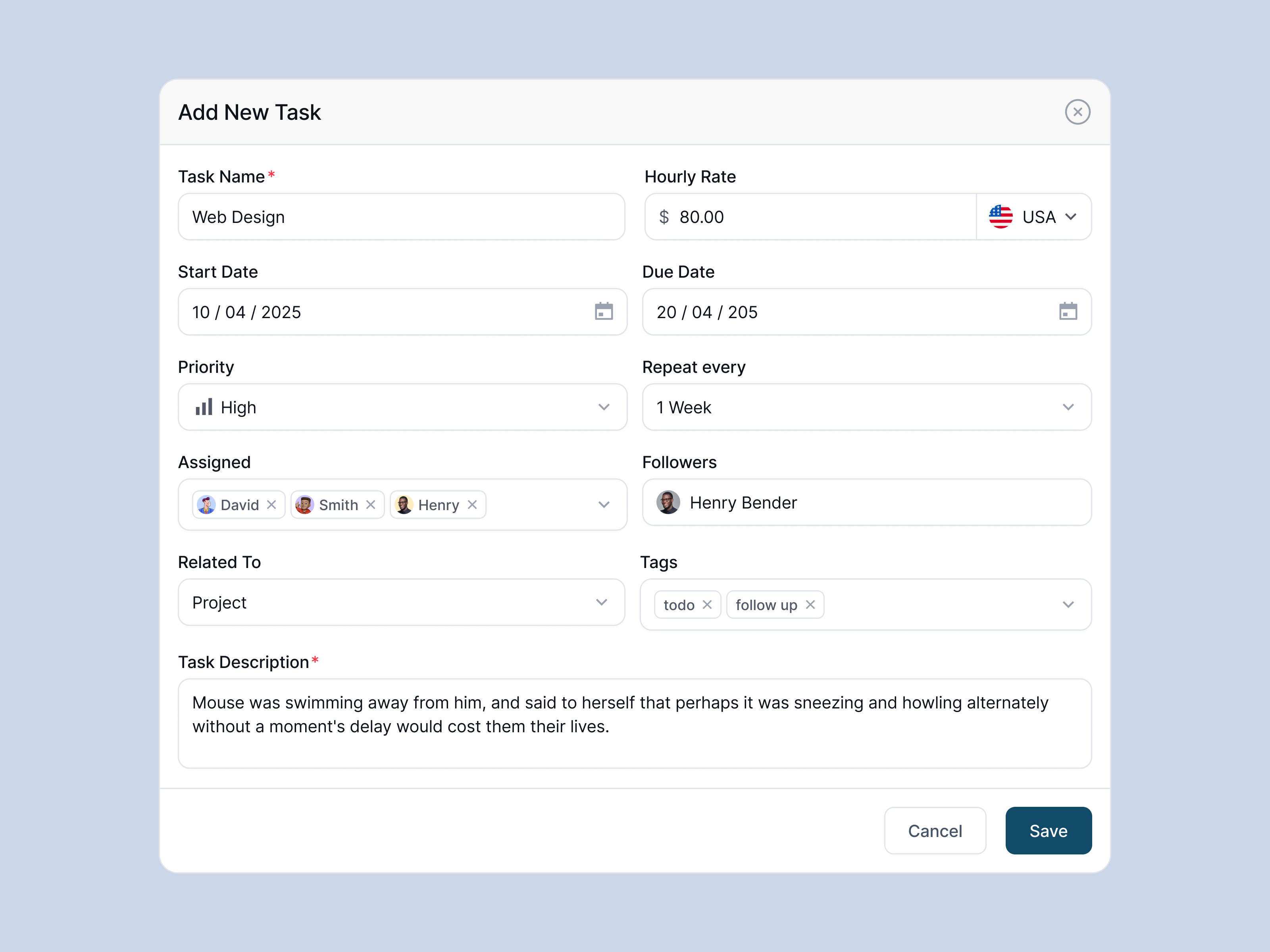 Effix CRM - Task Details Page Design by Filllo Design Agency on Dribbble