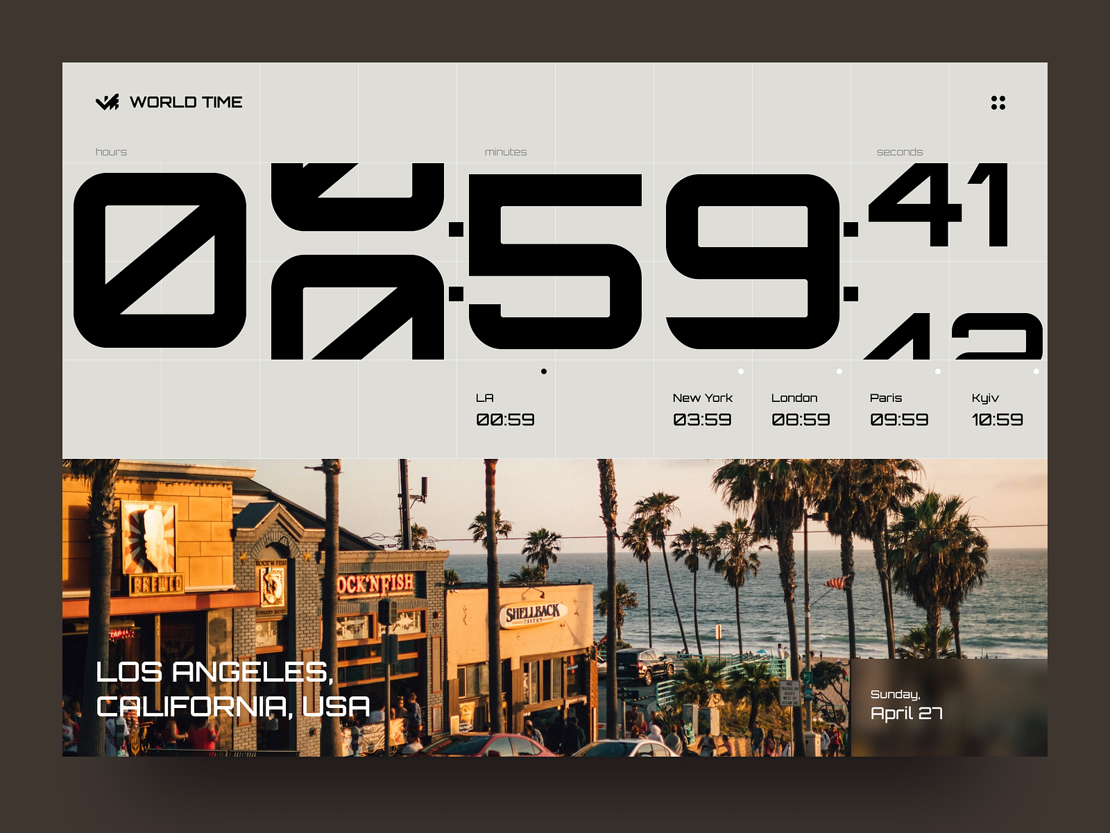 UI Design – World Clock Web App by Bogdan Nikitin for Nixtio on Dribbble