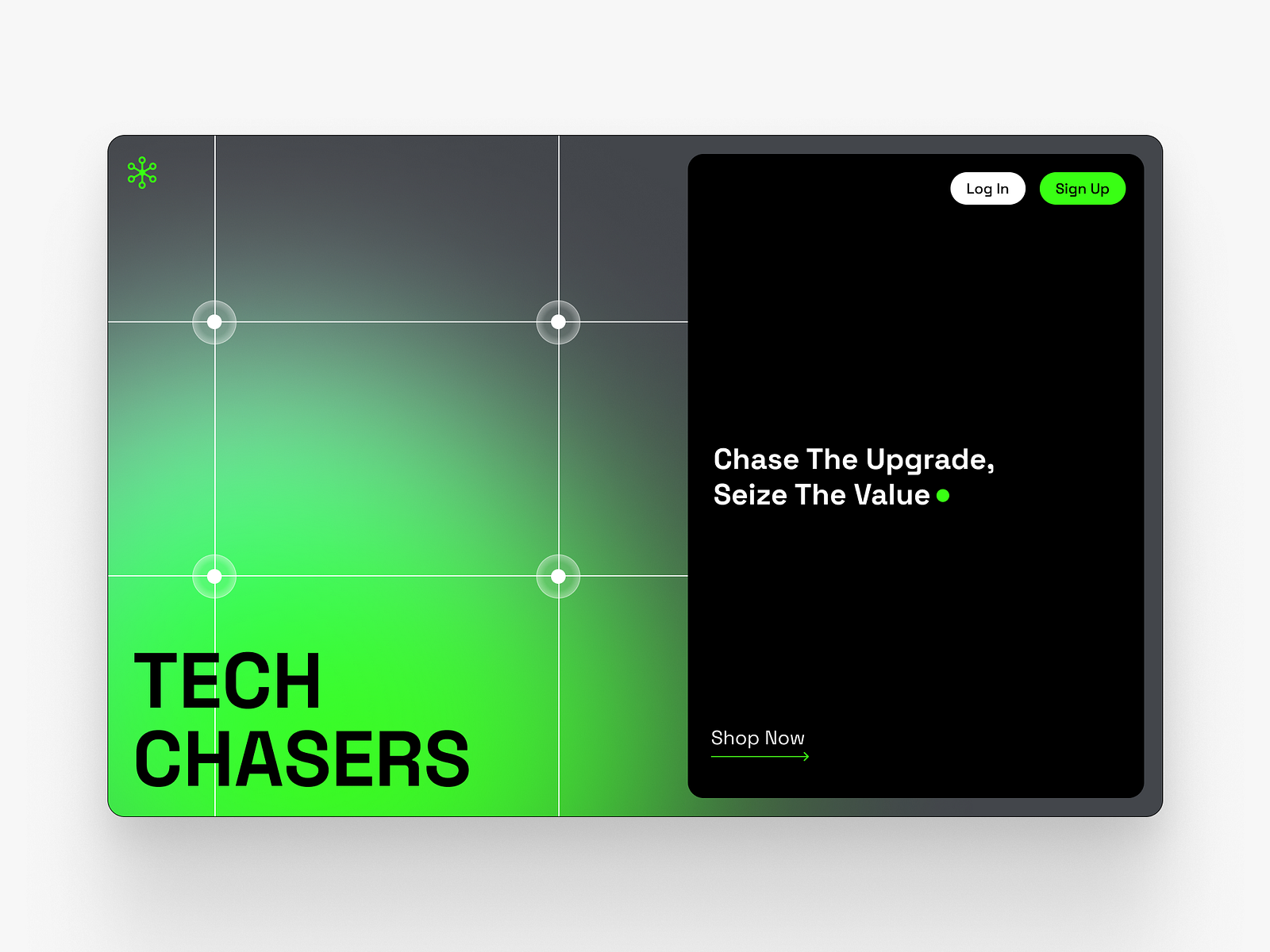 Tech Chasers hero section by Ali Kaimkhani on Dribbble