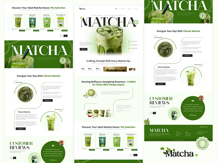 🌿Matcha Magic – Website UI Concept by MC-UIUX for Master Creationz ...