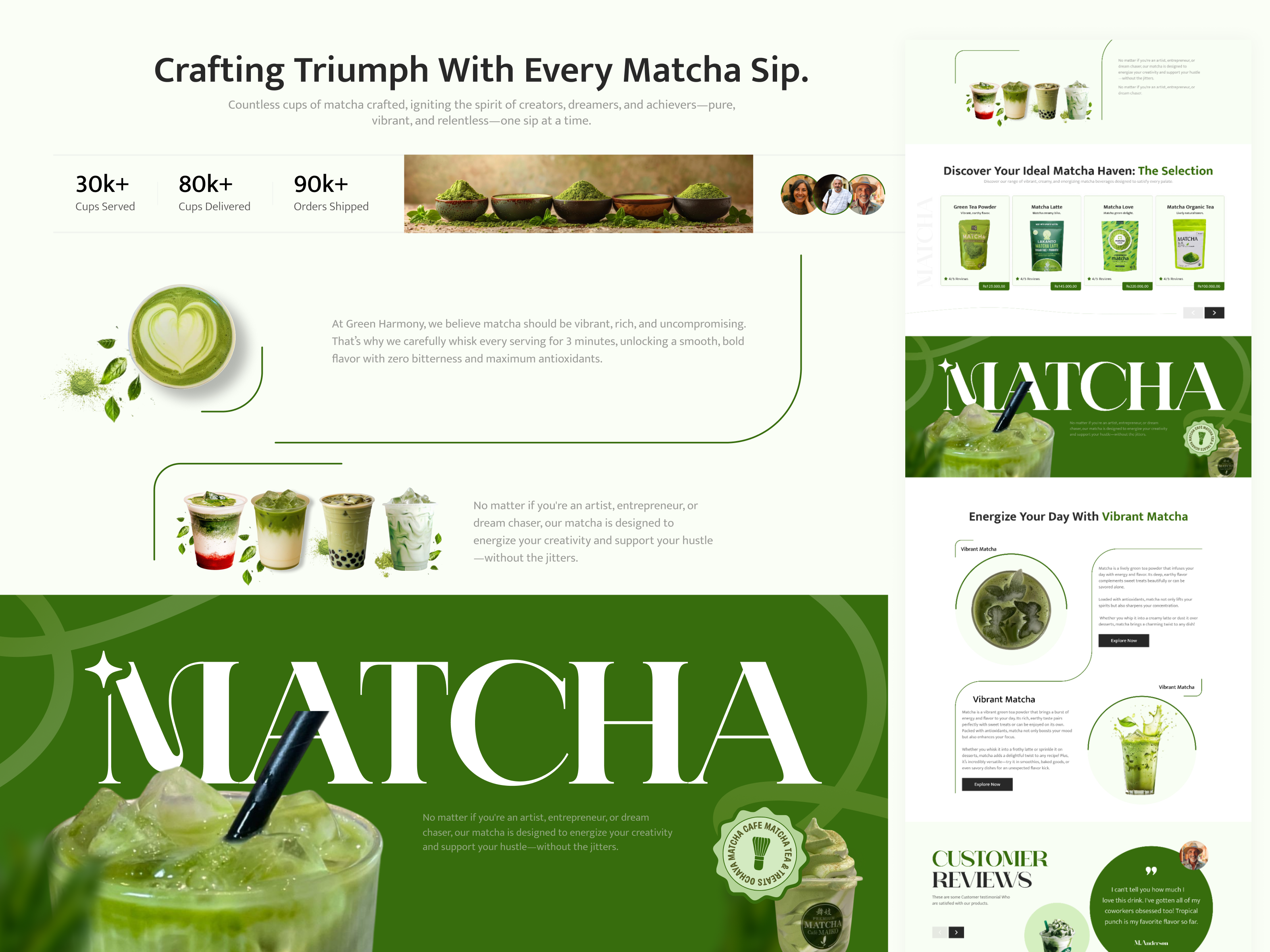 🌿Matcha Magic – Website UI Concept by MC-UIUX for Master Creationz ...