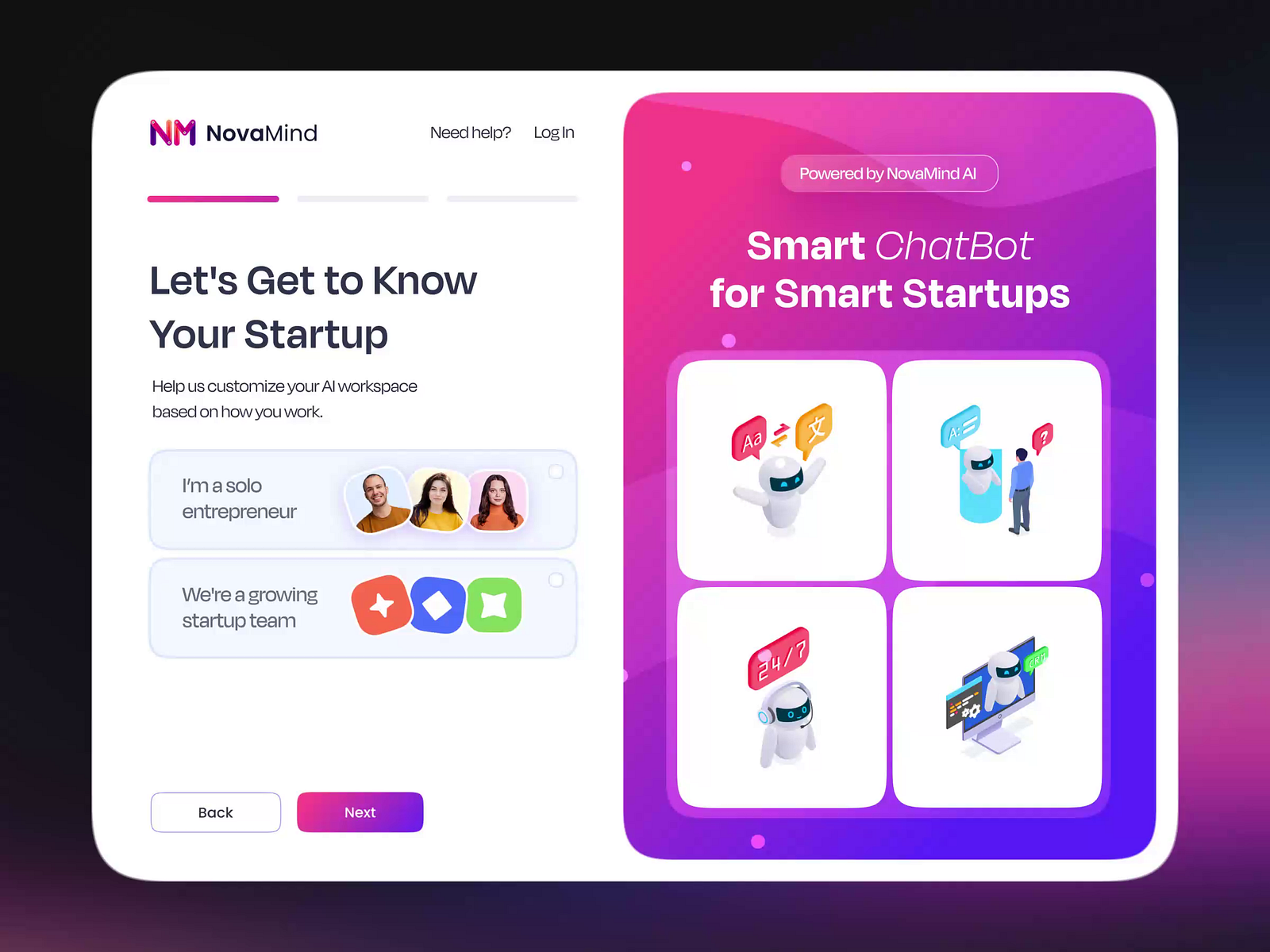 AI-Powered Web App Onboarding UI for Startups by Expert App Devs on ...