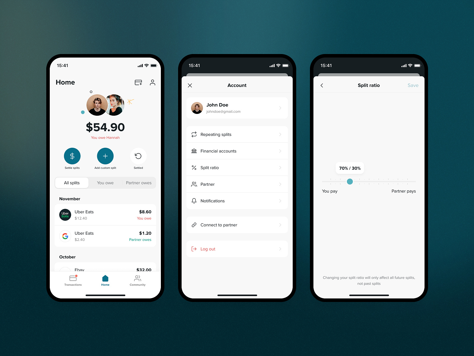 Tandem — Expense Sharing iOS App UI by Z1 on Dribbble