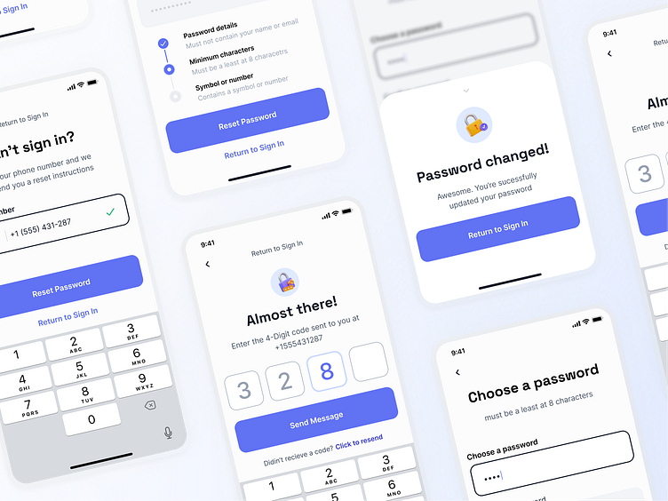 Forgot Password Screens by Krzysztof Rdzanek on Dribbble