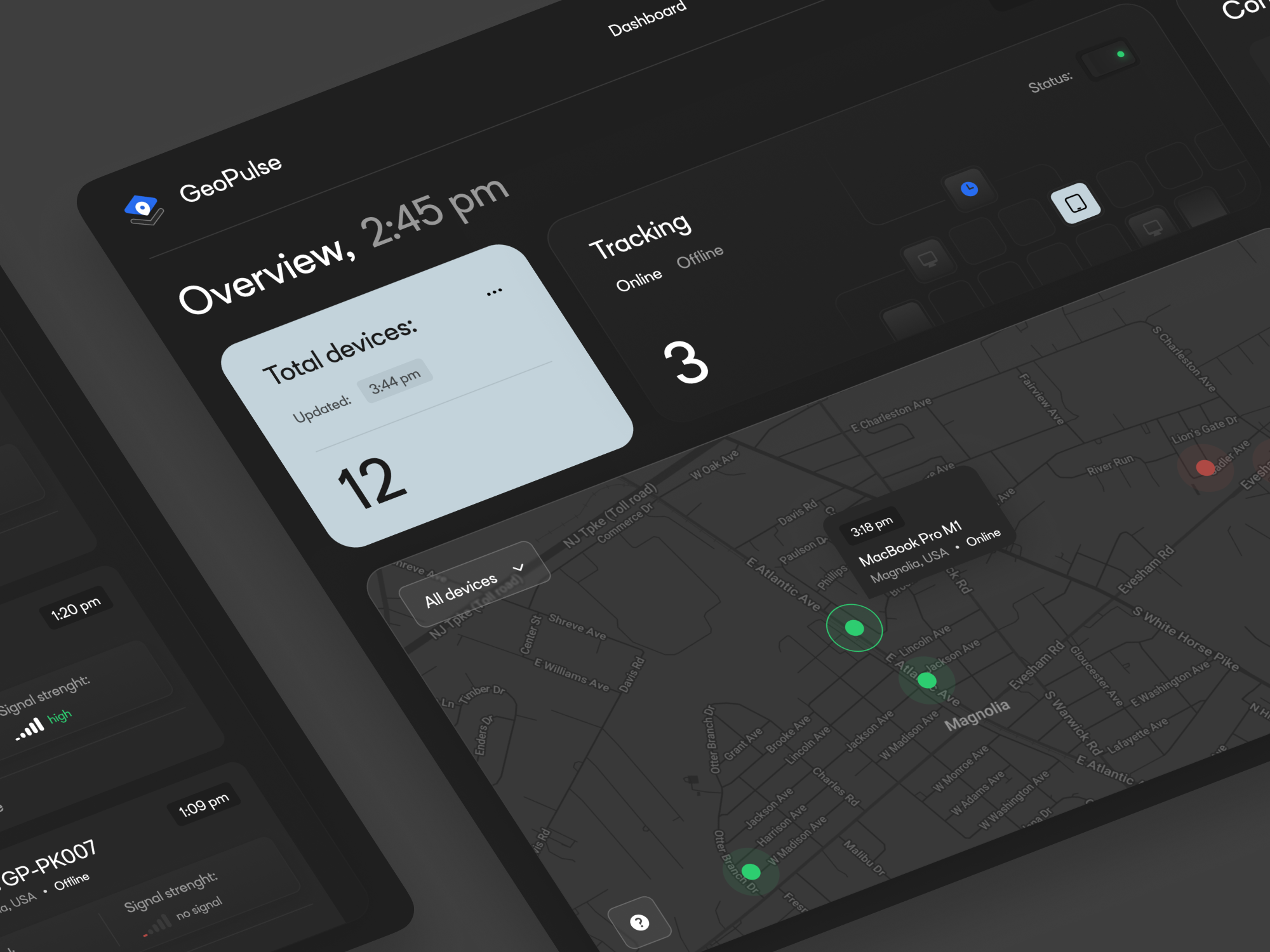 Geopulse dashboard concept by Layo on Dribbble