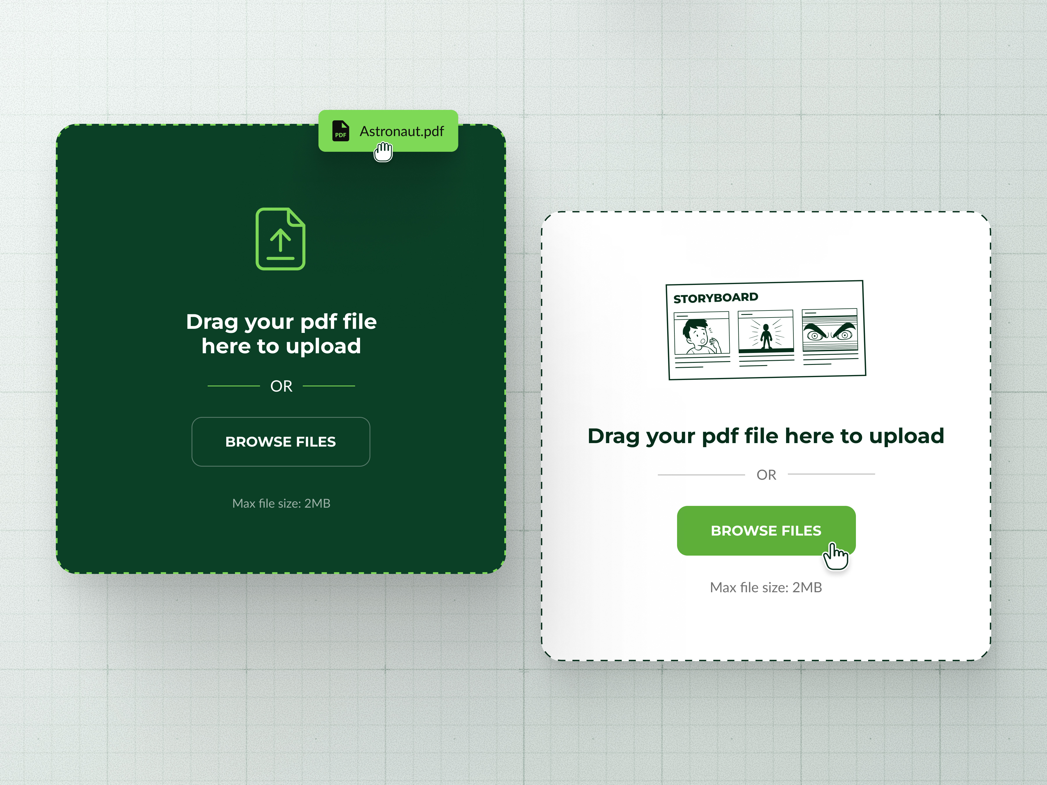 File Upload Widget for an AI Product by Swayam Goswami on Dribbble