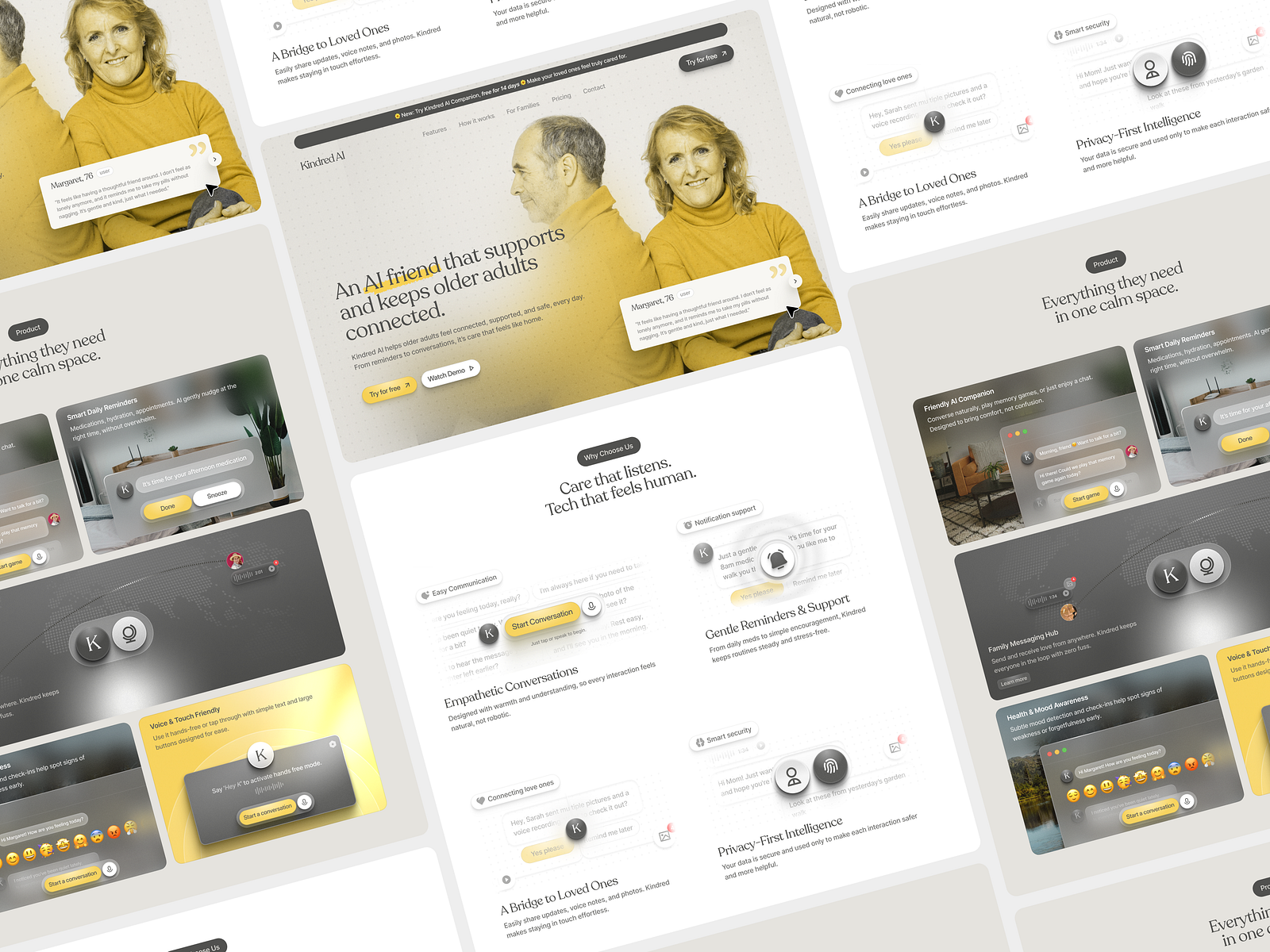 AI Companion Landing Page by Bogdan Falin for QClay on Dribbble