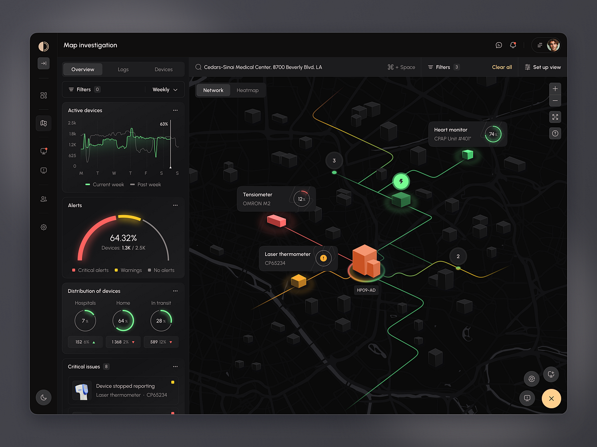 Smart Medical Device Monitoring - UI/UX design by Gotoinc Studio on ...