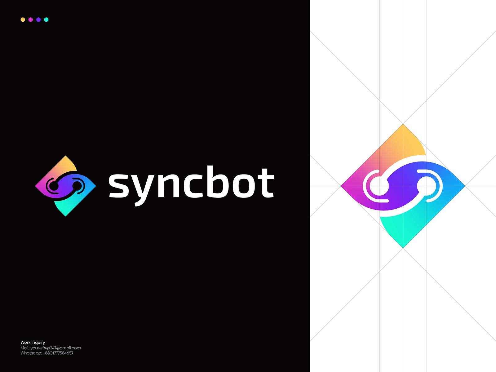 Syncbot Logo Design | Automation and Robotics Logo Concept by Sumon ...