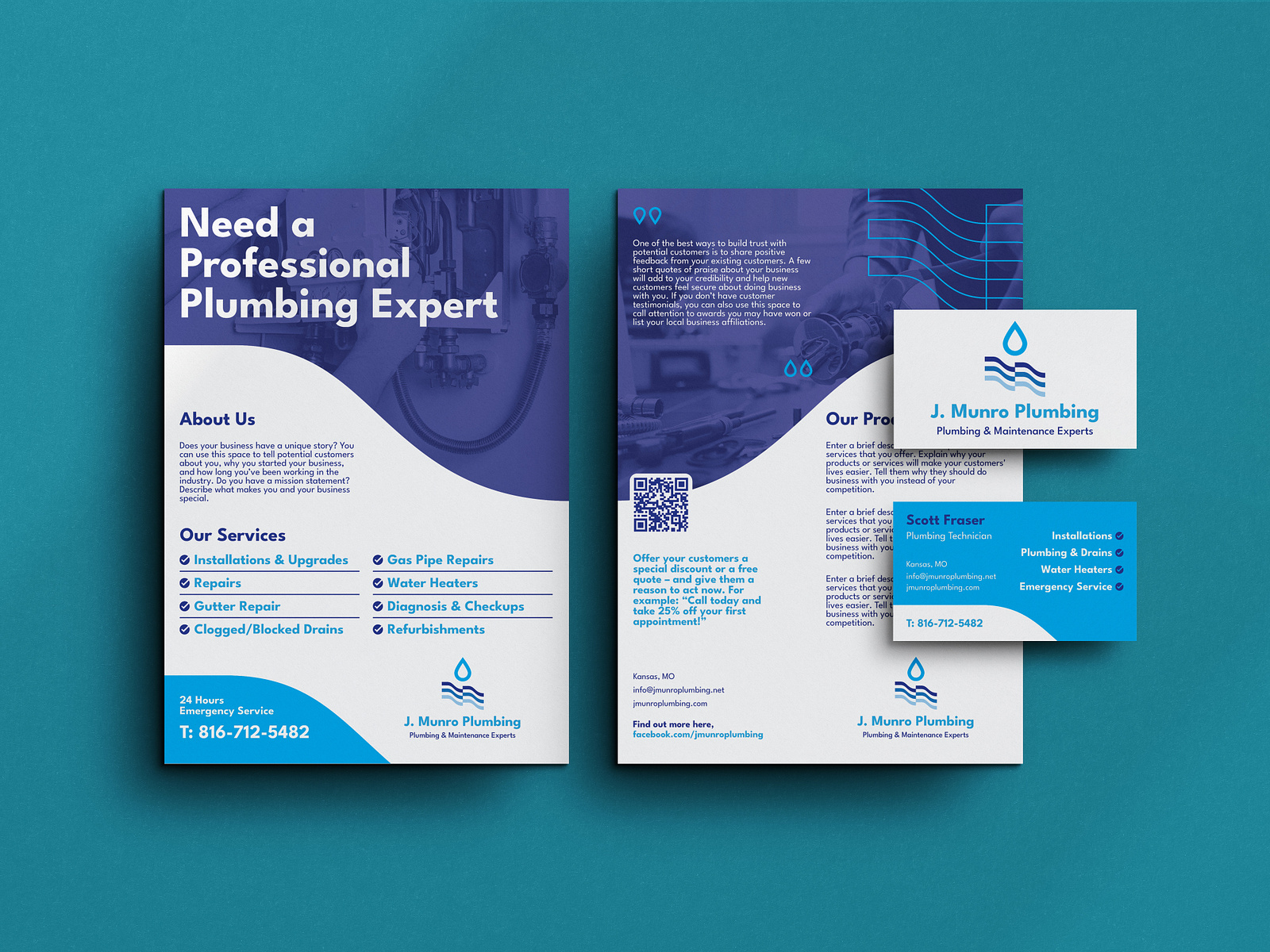 Bold Plumbing Brand Identity Set by Vista Product Creation on Dribbble