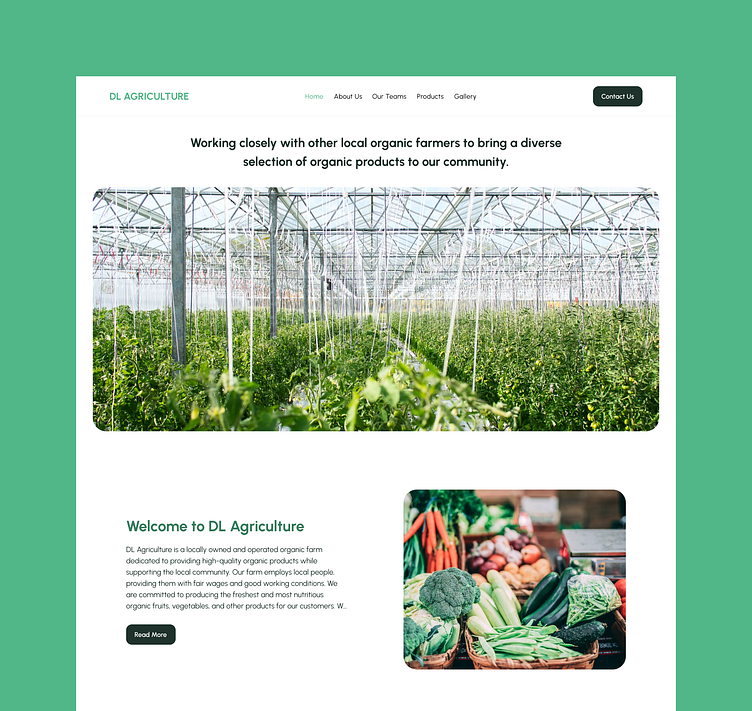 Landing page design for Agriculture Company by Ayush Lagun on Dribbble