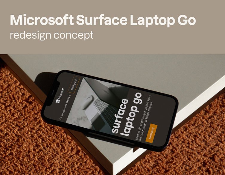 Microsoft Surface Laptop Go — redesign concept website by Daniel ...