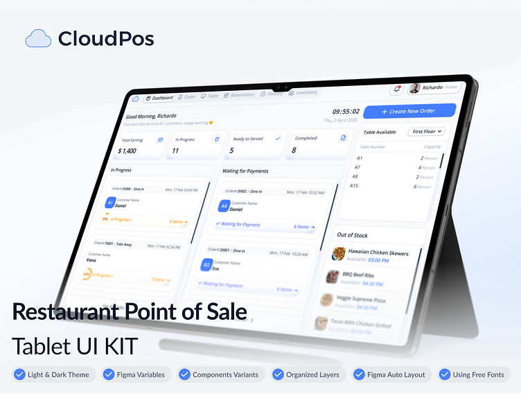 Cloud POS UI Kit – Modern POS Design System by AJP Design on Dribbble