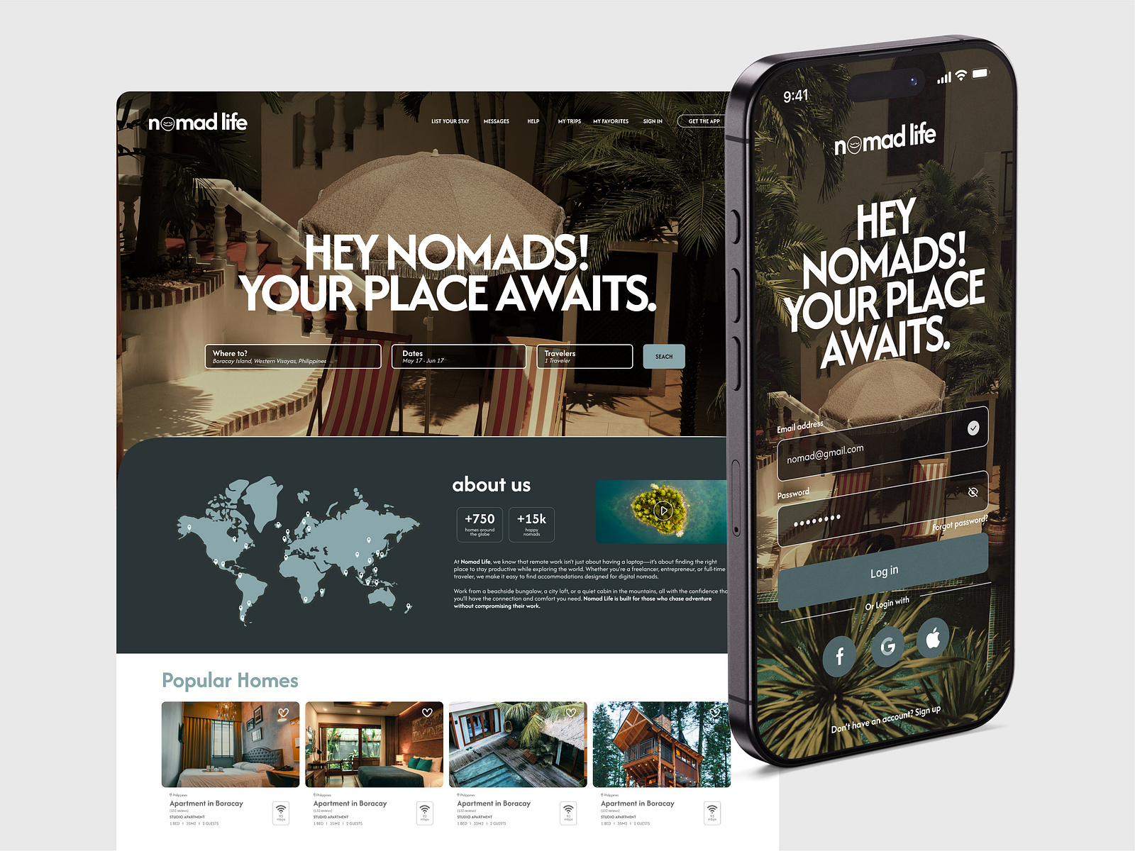 Nomad Life – UI/UX Design for a Smart Travel Platform by Manuela O. on Dribbble