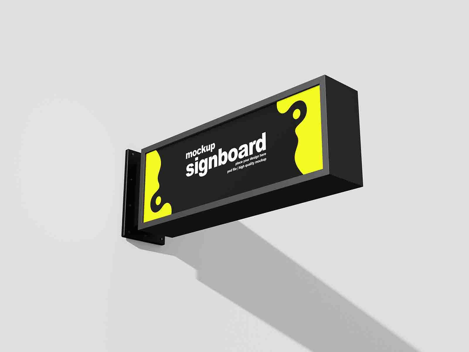 Rectangle Signage Mock up by mrfauzi on Dribbble