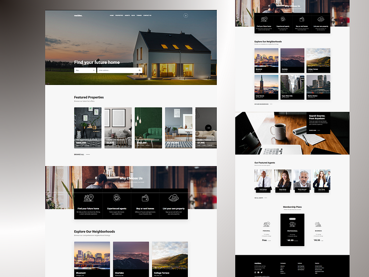 Modern Real estate website design UI UX design Realtor agent by ...
