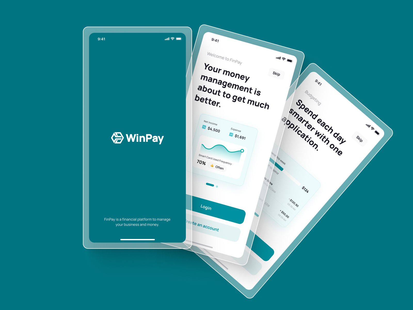 Fintech mobile wallet app onboarding by Md Rafatul Islam on Dribbble