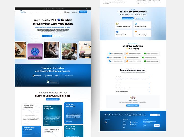 VoIP/UCaaS & Cyber Security- Website Design, Live. by Saira on Dribbble