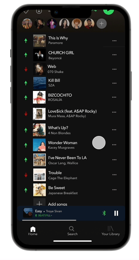 Spotify Queue by Amy Carmichael on Dribbble