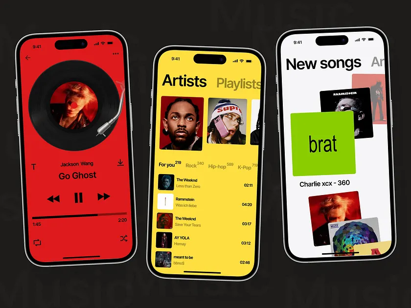 Music App UI designs, themes, templates and downloadable graphic ...